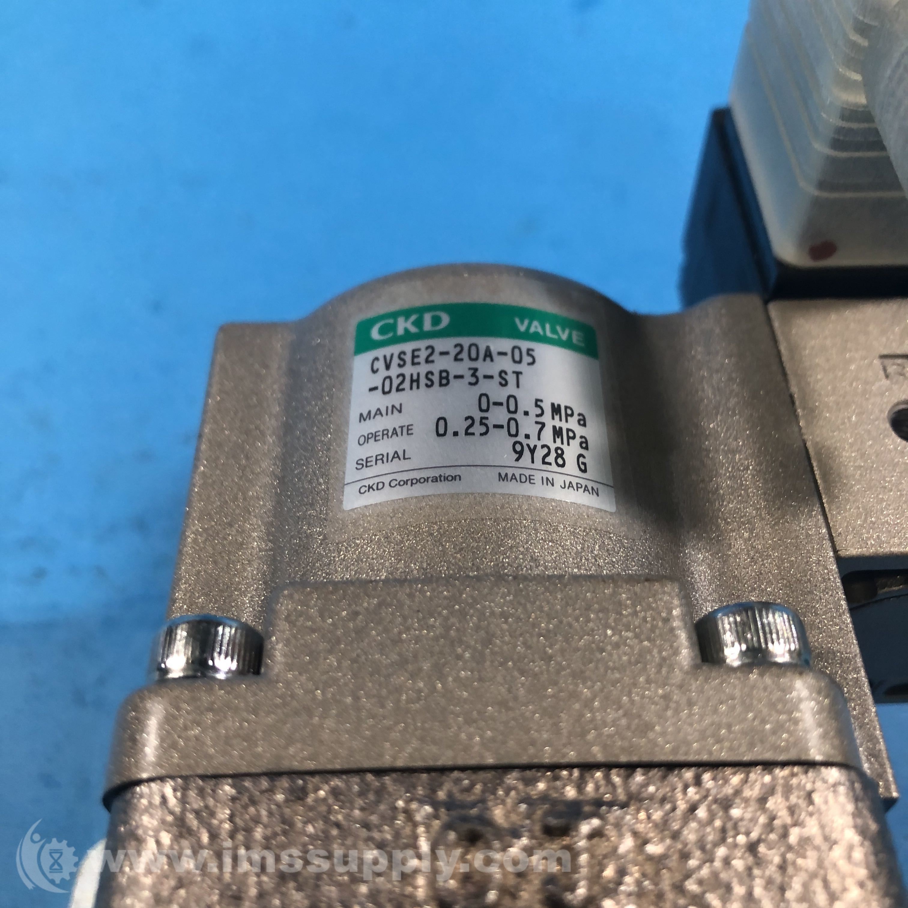 CKD CVSE2-20A-05-02HSB-3-ST Solenoid Valve - IMS Supply