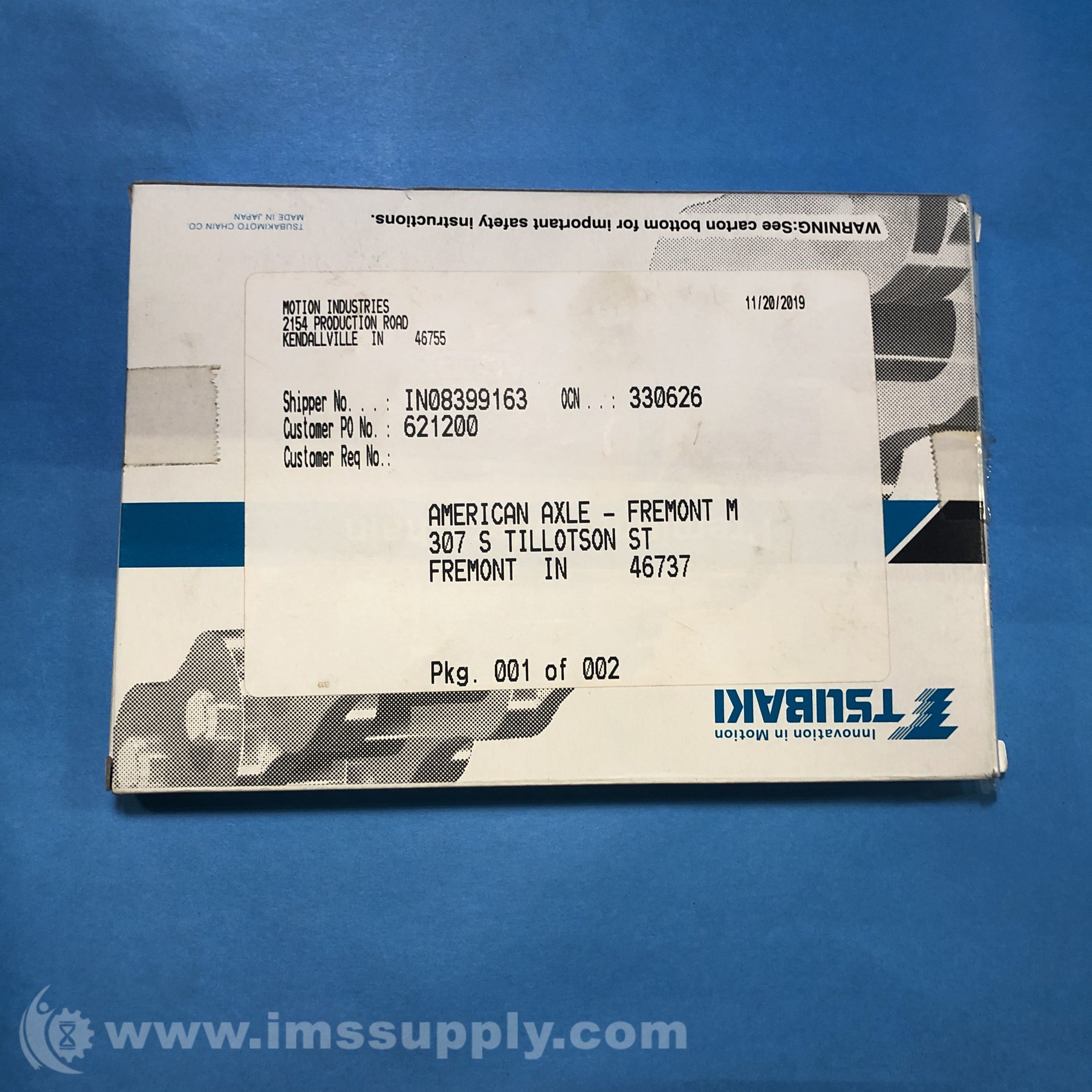 Tsubaki RS35-1-RP-U Roller Chain 320 Links 10ft Riveted 3/8 - IMS Supply