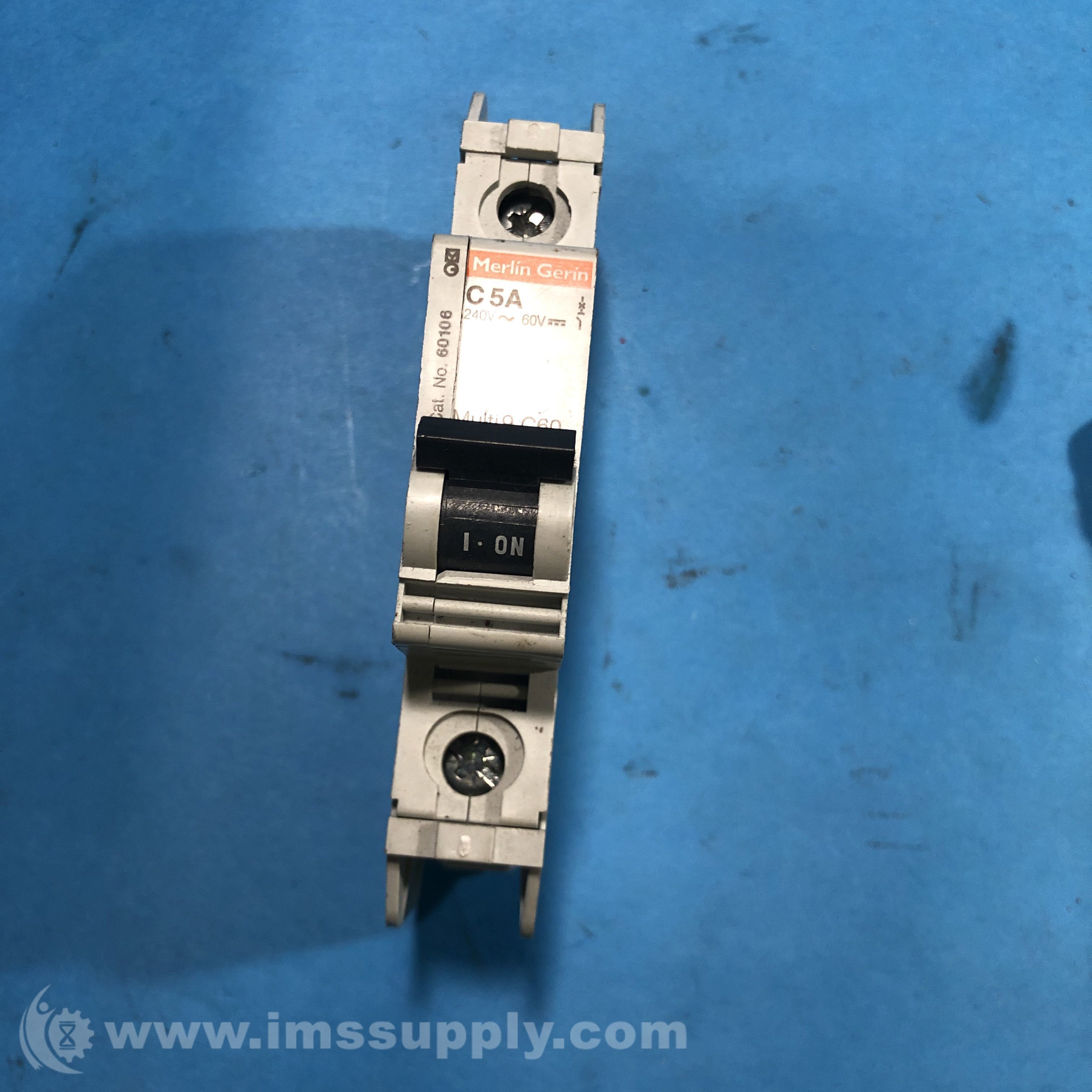 Merlin Gerin 60106 Molded Case Circuit Breaker, 1P, 5A - IMS Supply