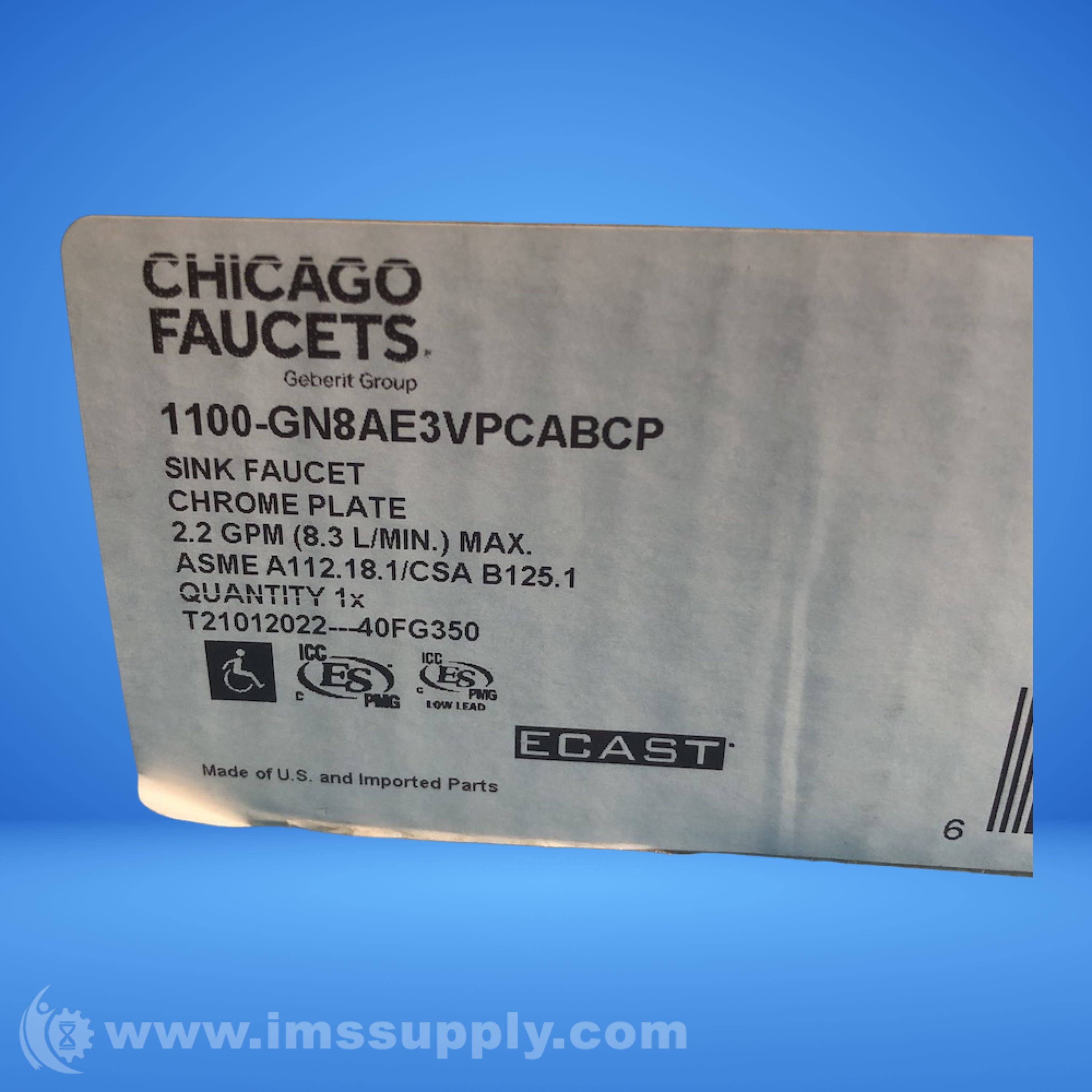 Chicago Faucet 1100-GN8AE3VPCABCP - IMS Supply