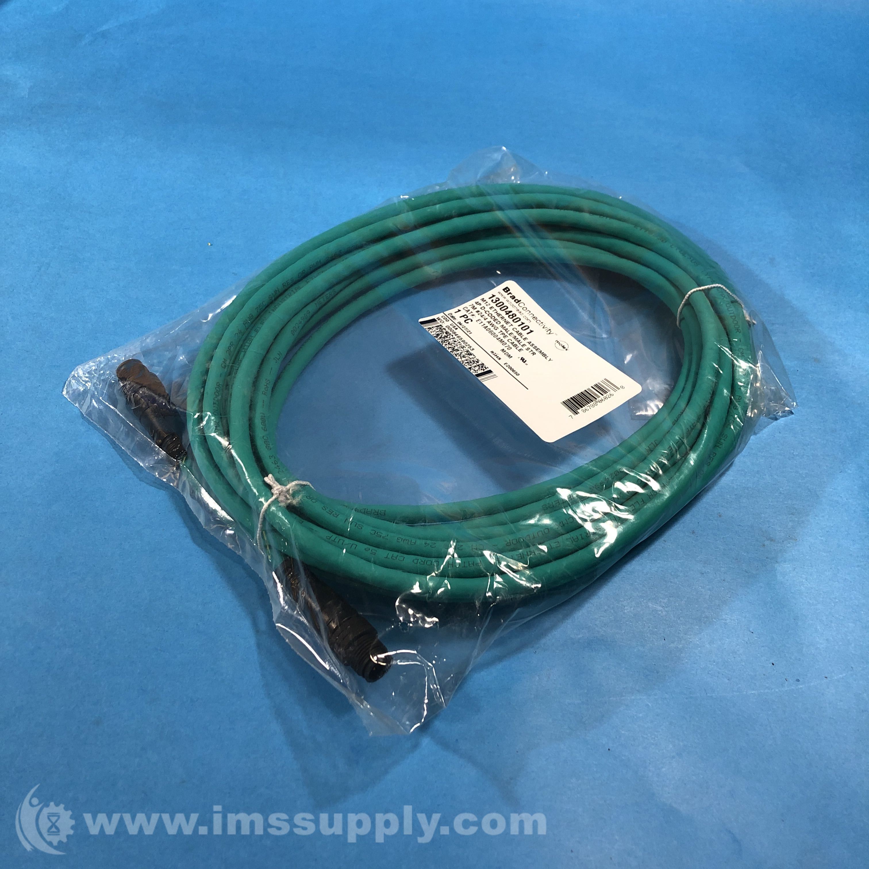 Molex 1300480101 Micro-Change (M12) Double-Ended Cordset, 4 Poles - IMS ...