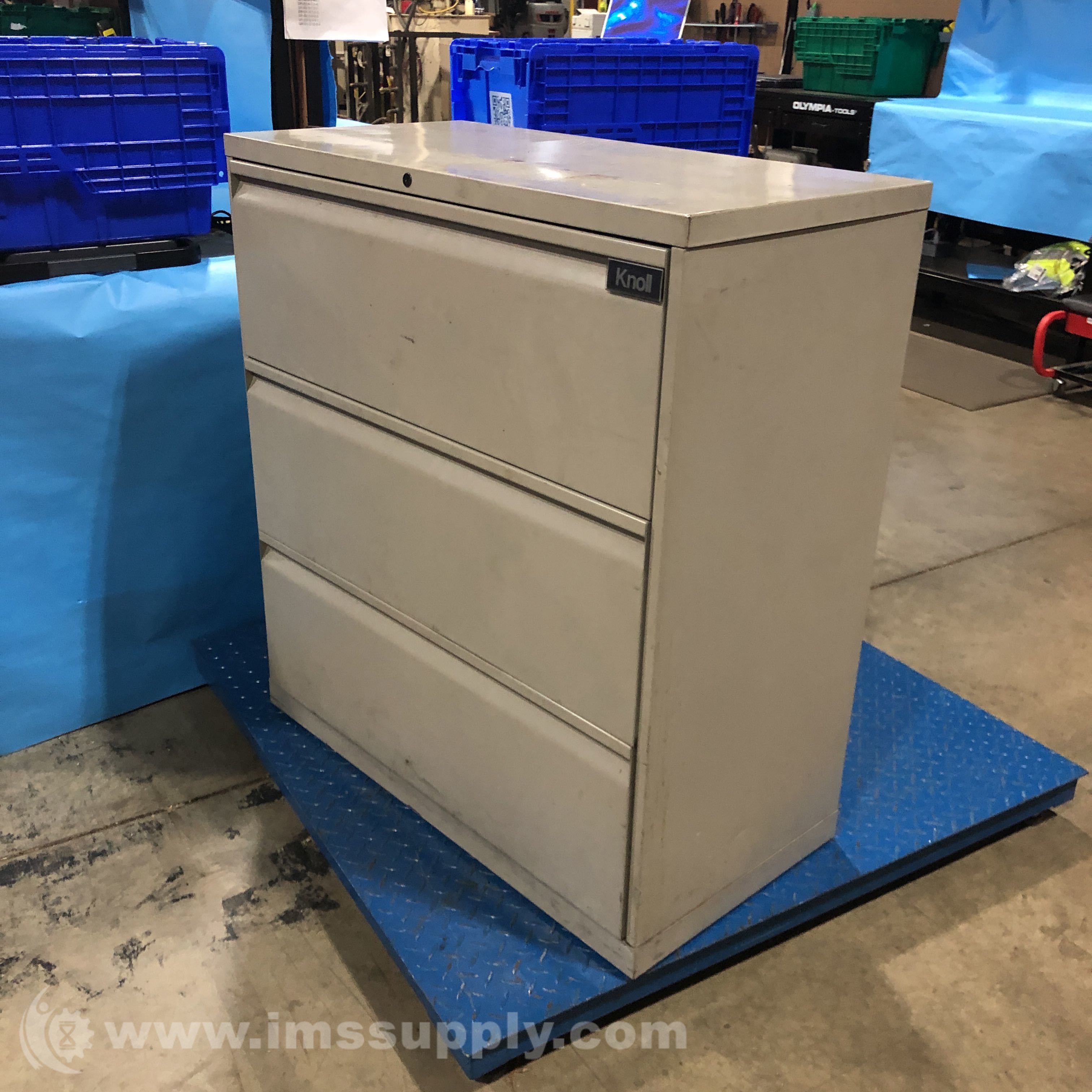 Knoll Systems 3 Drawer Lateral File Cabinet, Light Beige Color - IMS Supply