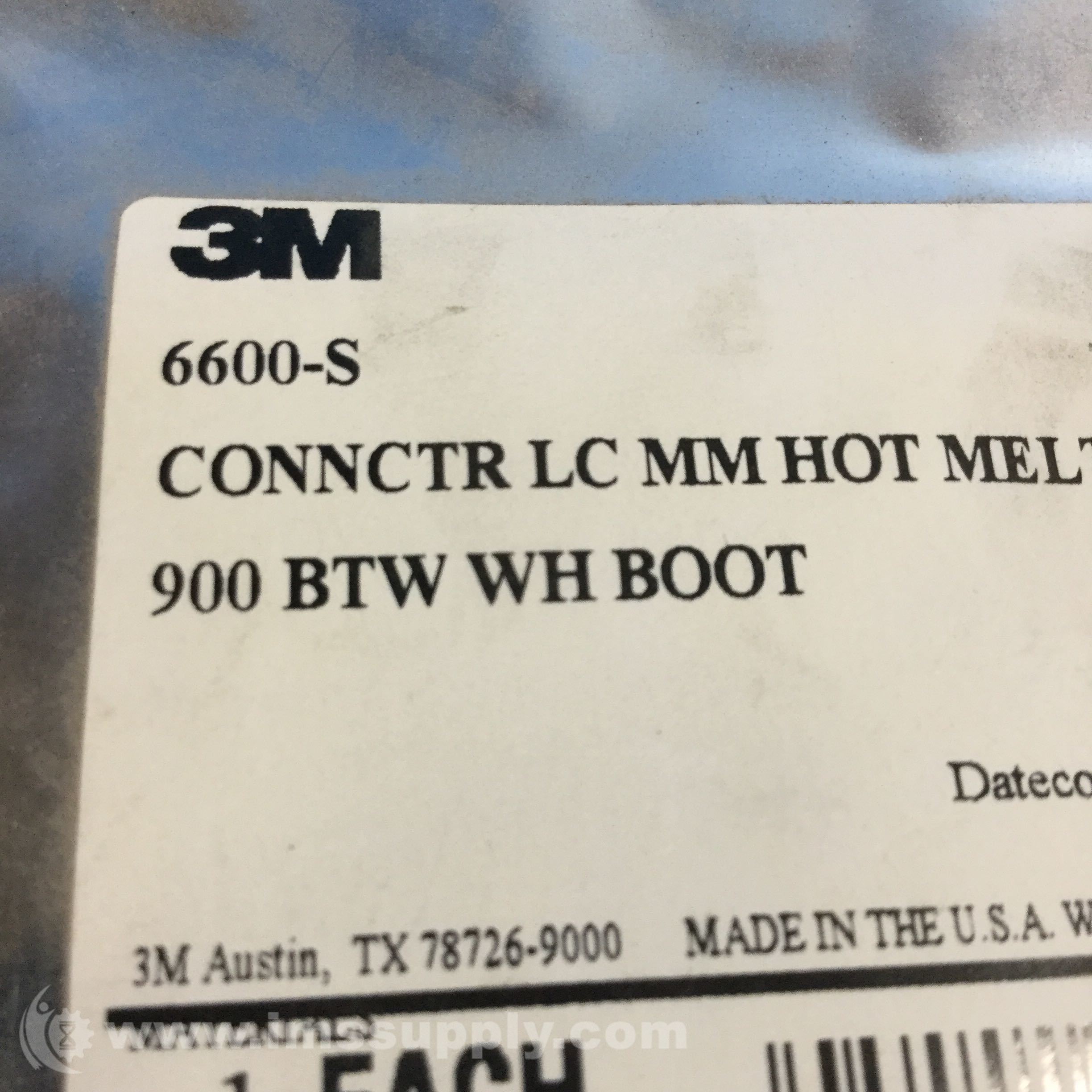 3M 6600-S Multimode Fiber Optic Connector - IMS Supply