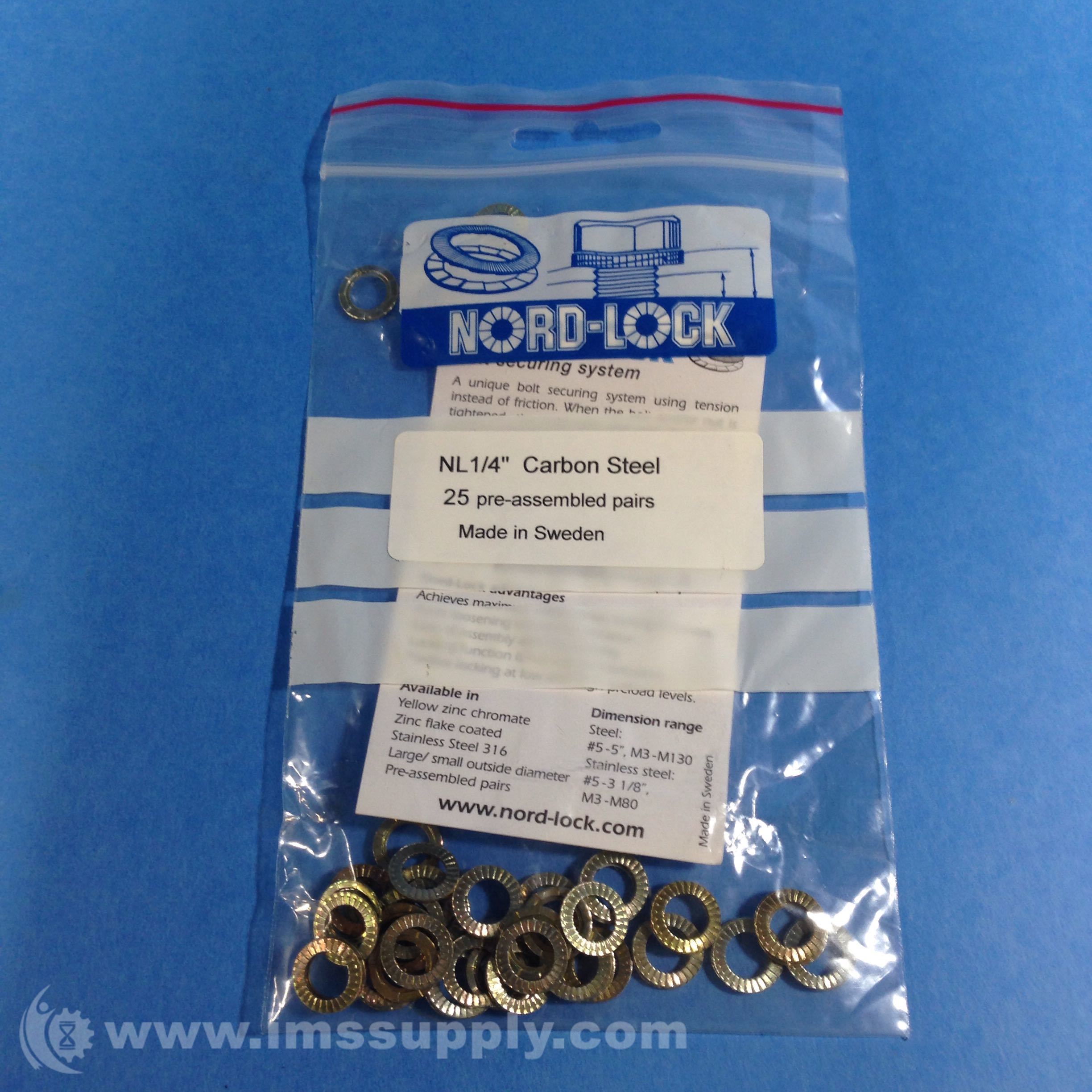 Nord-Lock NL1/4 Steel Wedge Lock Washer - IMS Supply