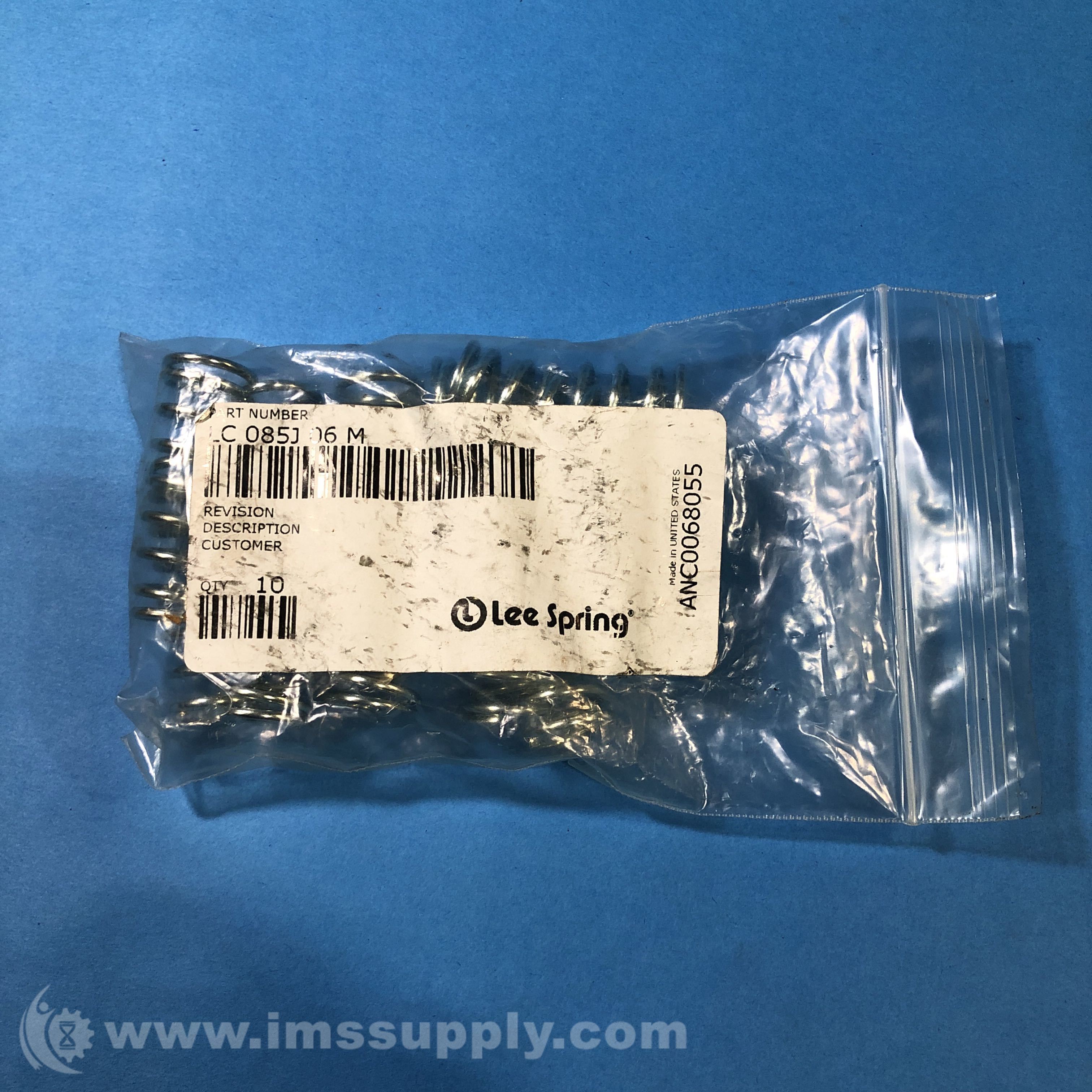 Lee Spring LC 085J 06 M Bag of 10 Compression Springs - IMS Supply