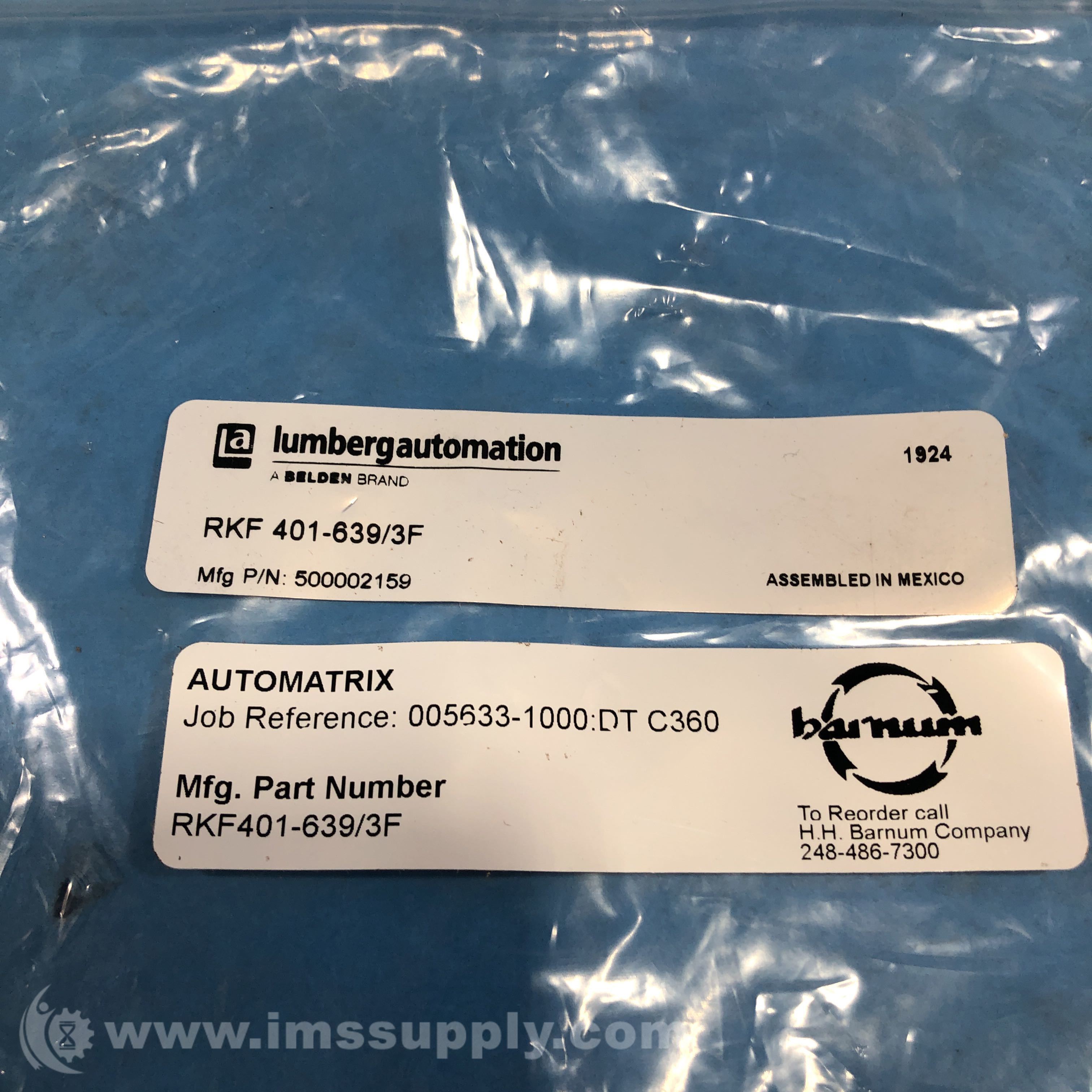 Lumberg Automation 401-639/3F Sensor Cable - IMS Supply