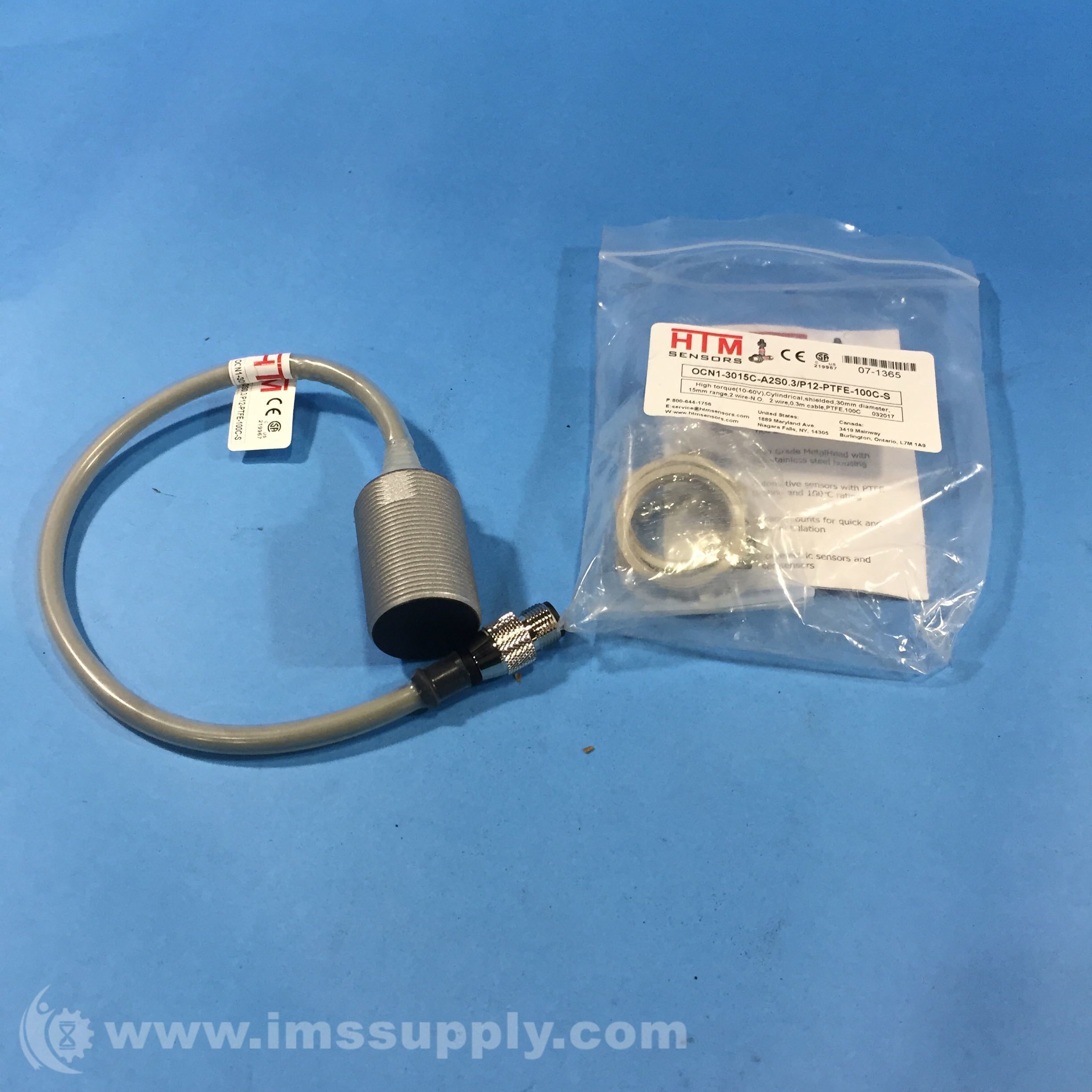 HTM Sensors OCN1-3015C-A2S0.3/P12-PTFE-100C-S Proximity Sensor - IMS Supply
