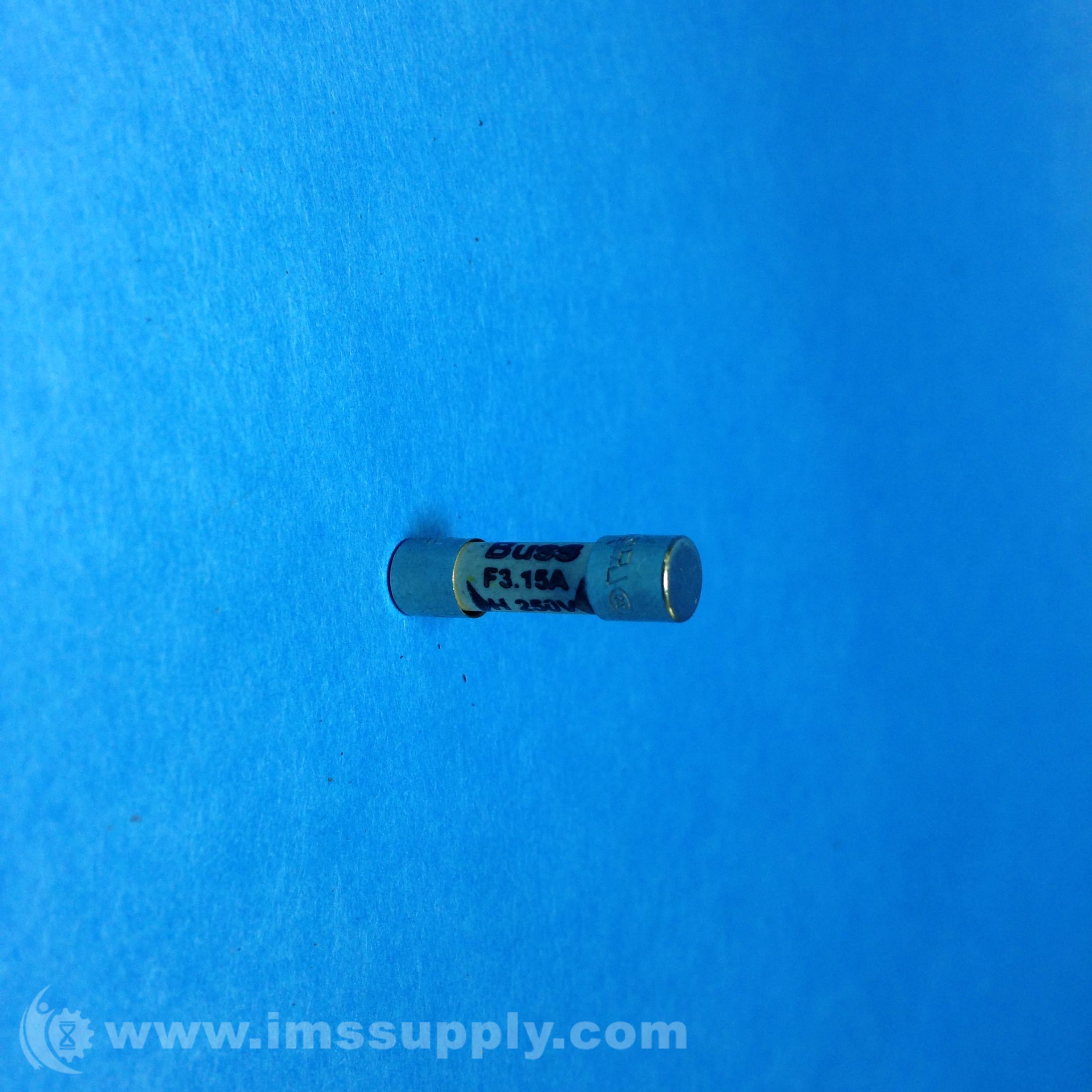 Bussmann GDA F3.15AH Fuse,3.15A,GDA,250VAC,PK5, GDA-3.15A - IMS Supply