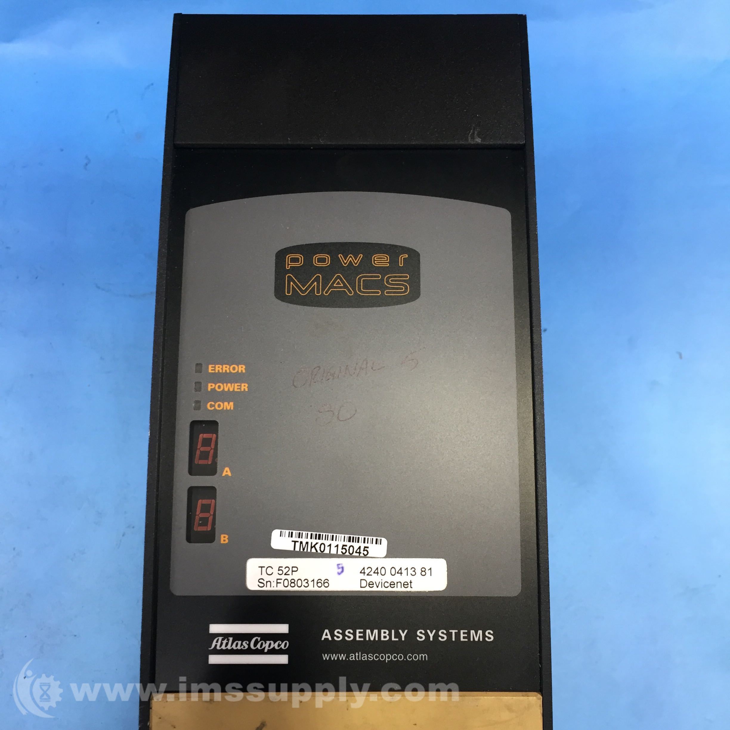 Atlas Copco TC-4000-S-ES Power Macs 4000 Controller, 8435 6501 00 - IMS ...