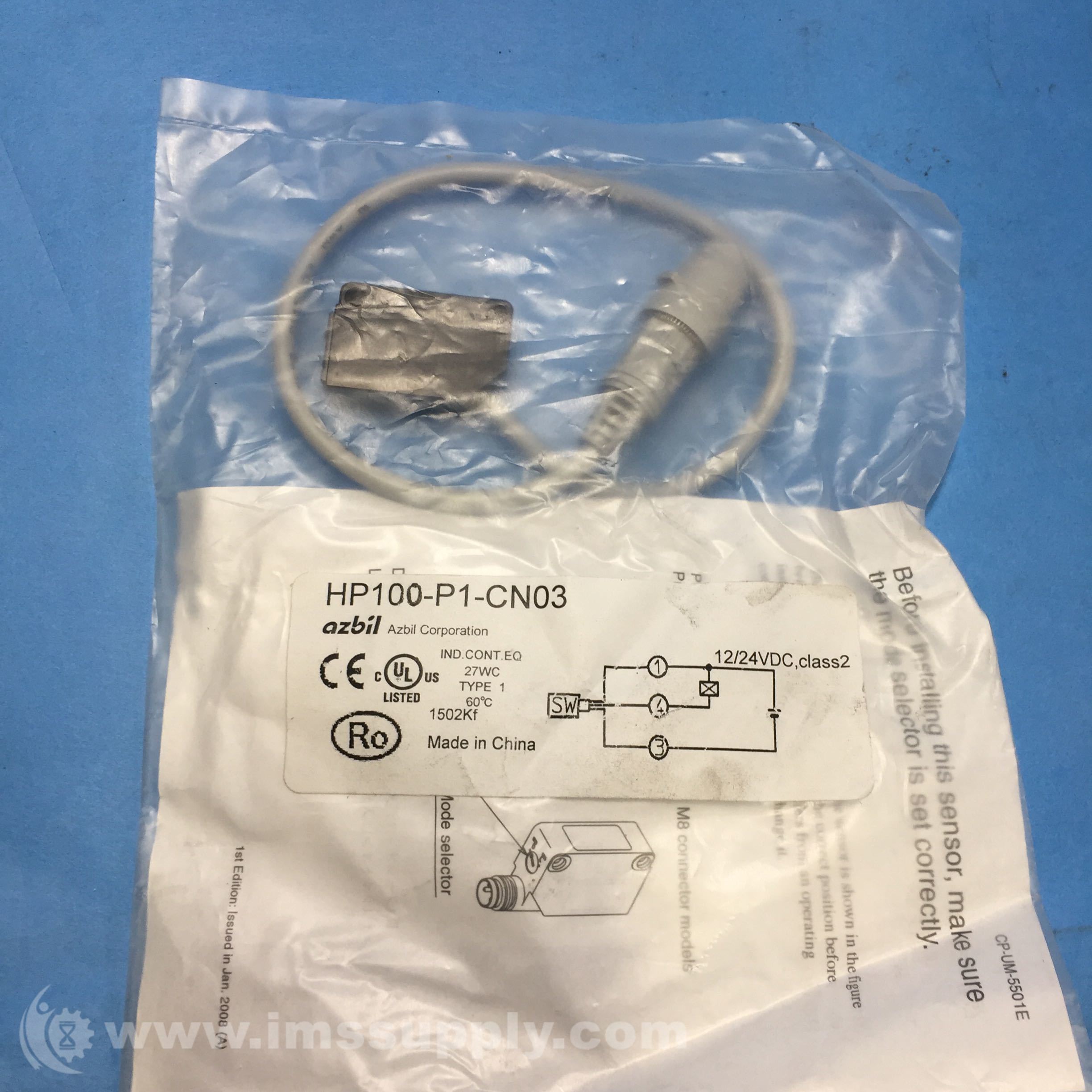 Azbil HP100-P1-CN03 General Purpose Photoelectric Sensor - IMS Supply
