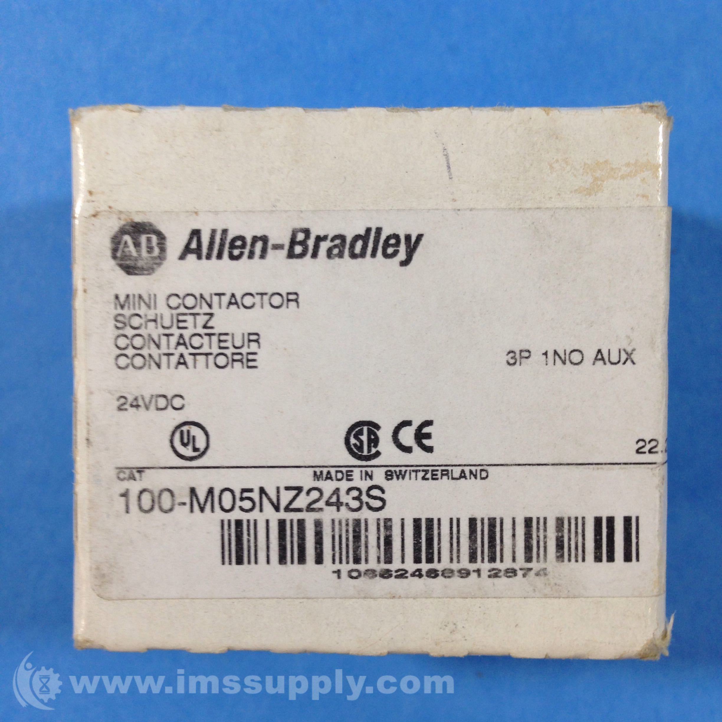 Allen Bradley 100-M05N-Z243S Mini Contactor 3 Pole 1 NO - IMS Supply