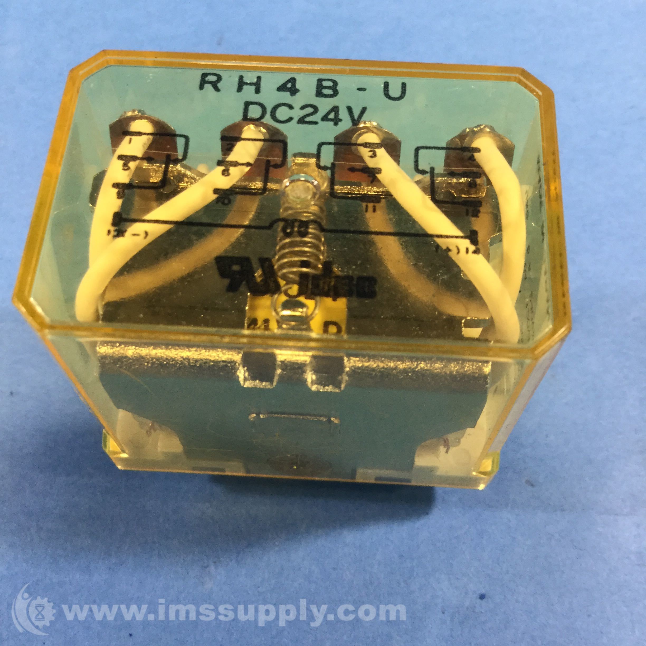 Idec RH4B-U-DC24V Plug-In Relay, 4 PDT, 10A, 24 VDC - IMS Supply