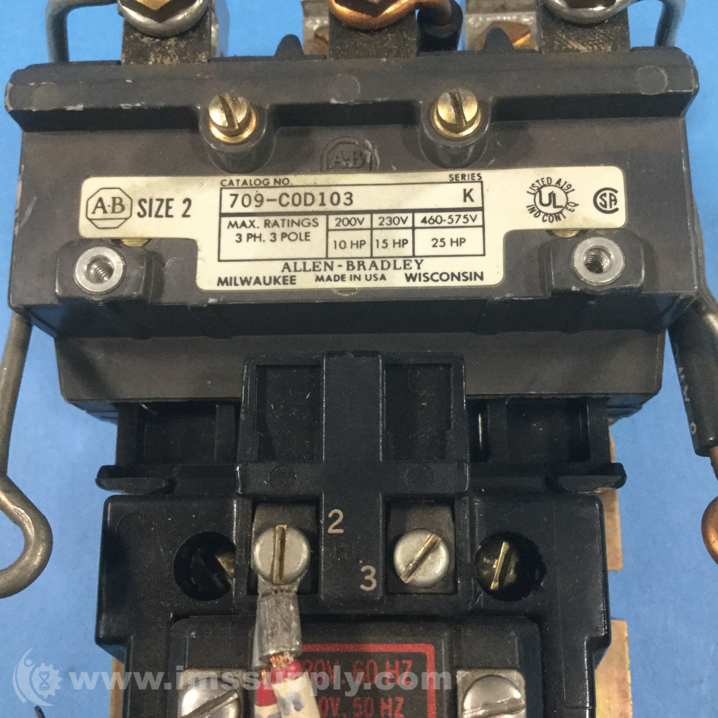 Allen Bradley 709-COD103 Series K Motor Starter - IMS Supply