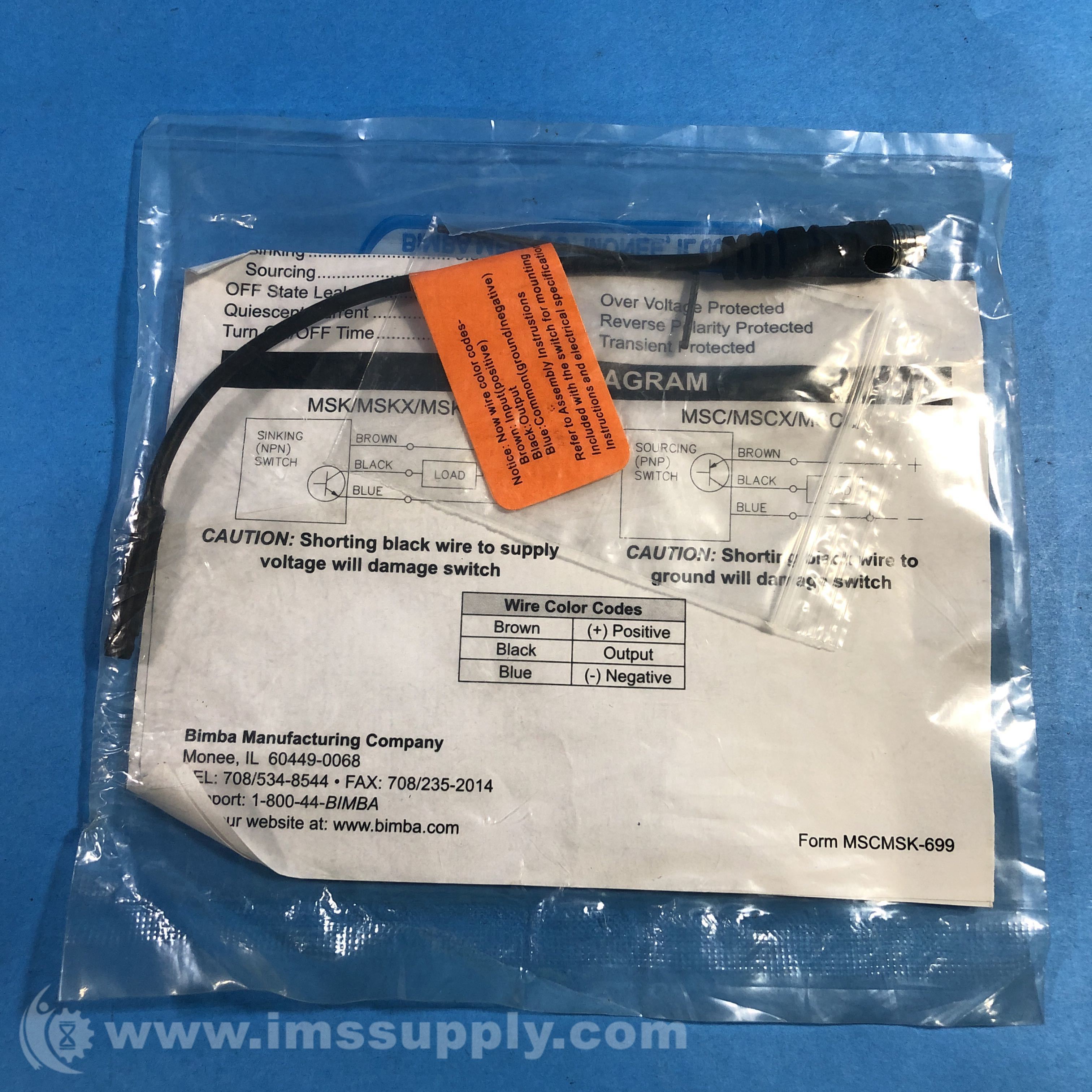 Bimba MSCQ Magnetic Sensor - IMS Supply