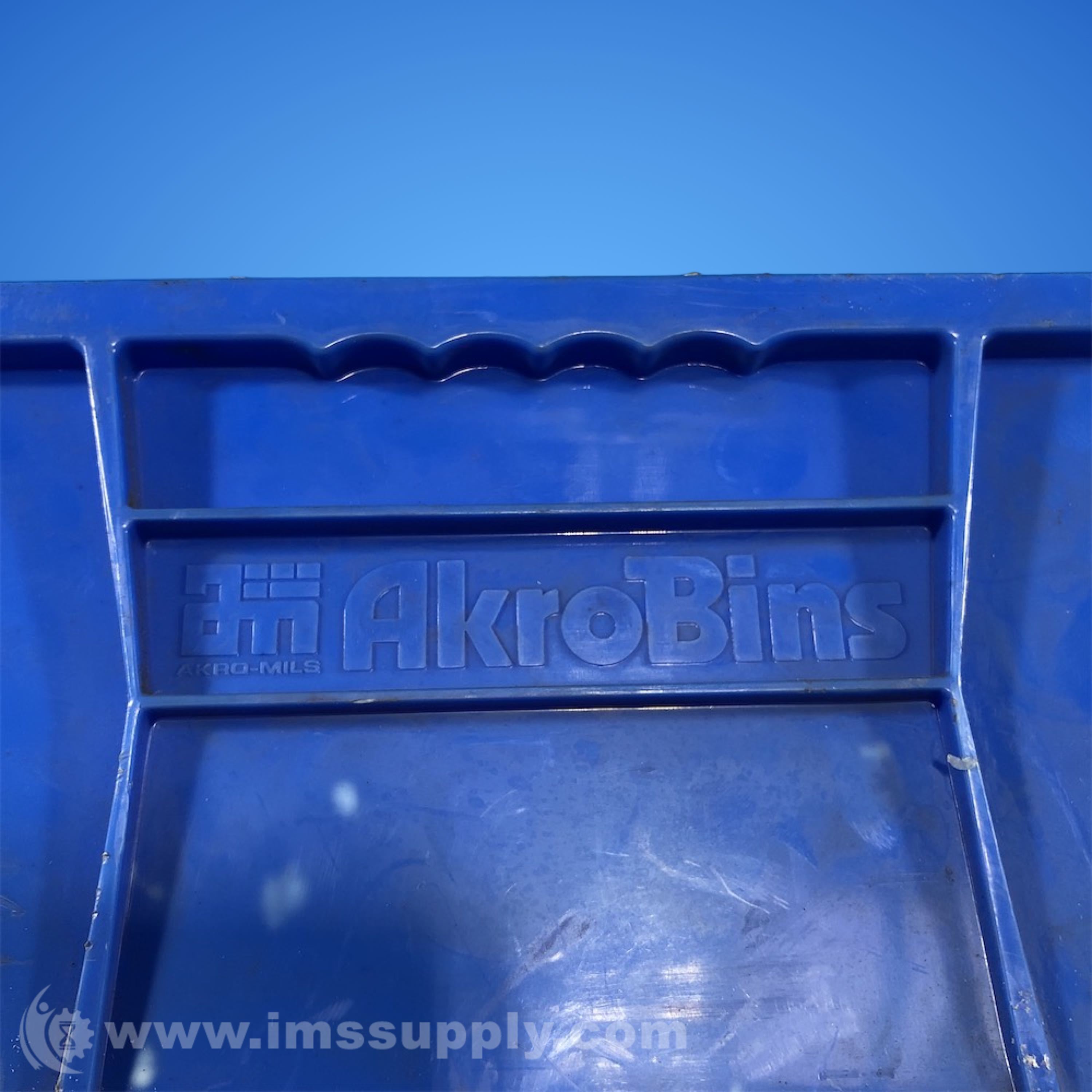 Akro Mils 30-230 Blue Stacking Plastic Bin - IMS Supply