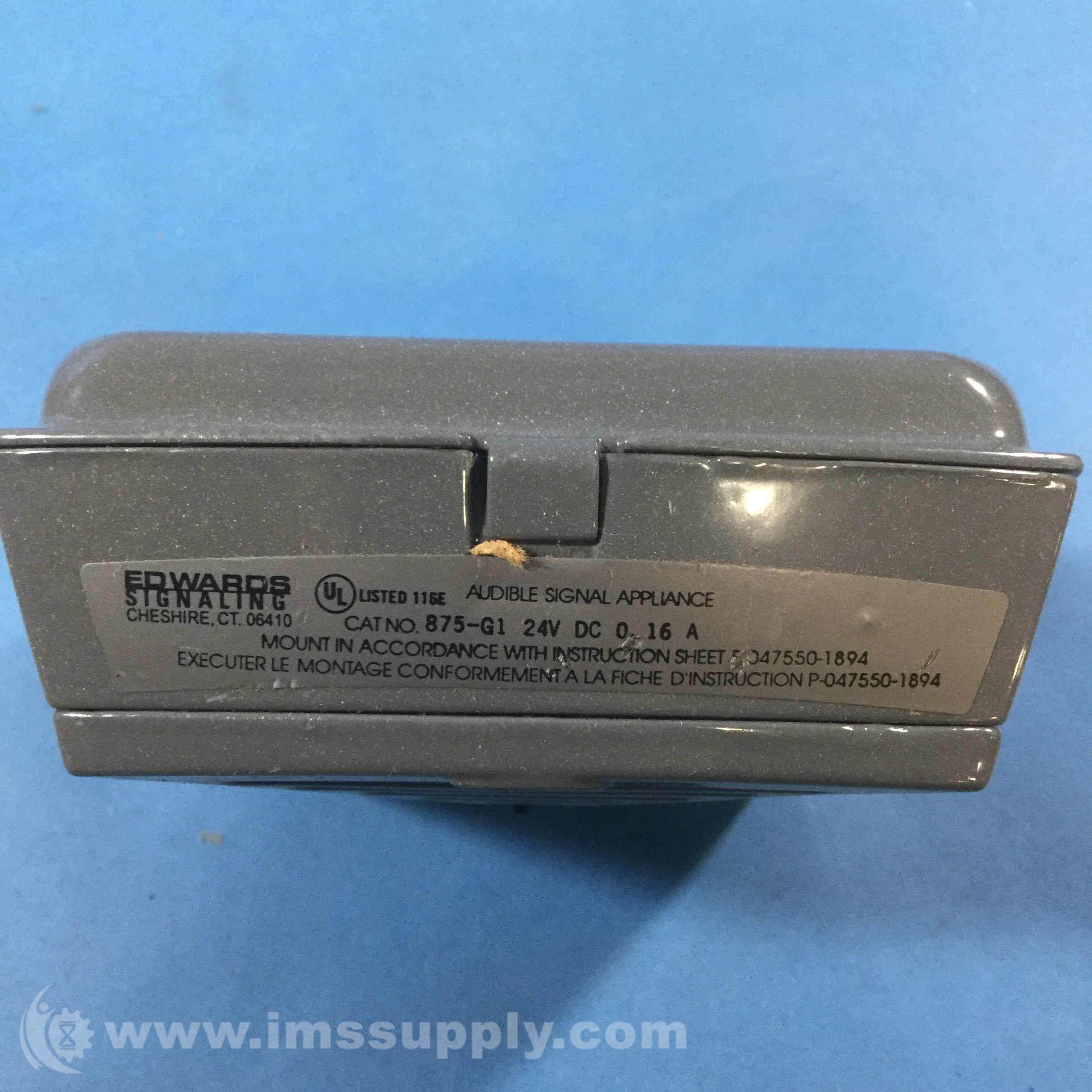 Edwards Signaling 875-G1 24VDC Horn - IMS Supply