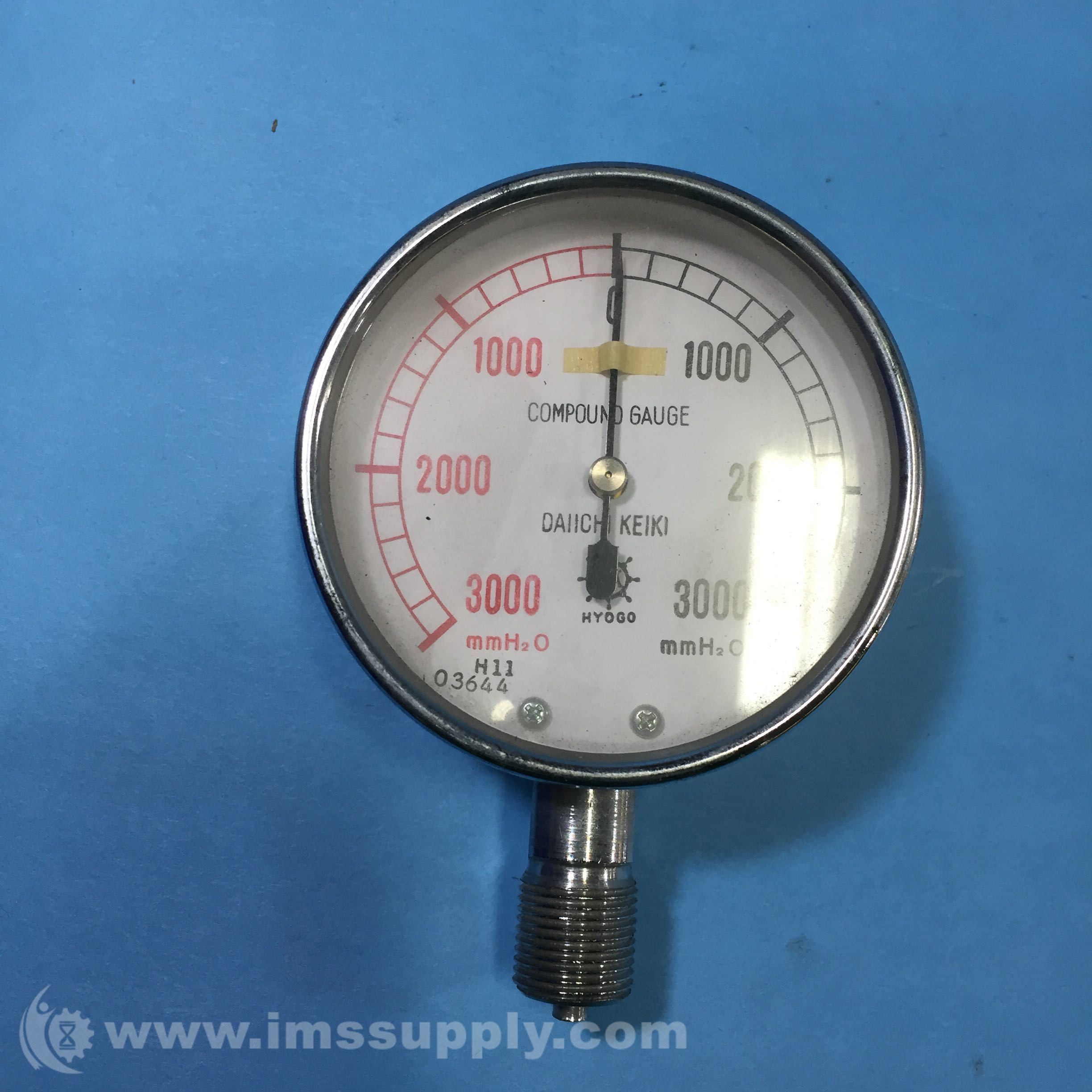Daiichi Keiki 03644 Compound Pressure Gauge - IMS Supply