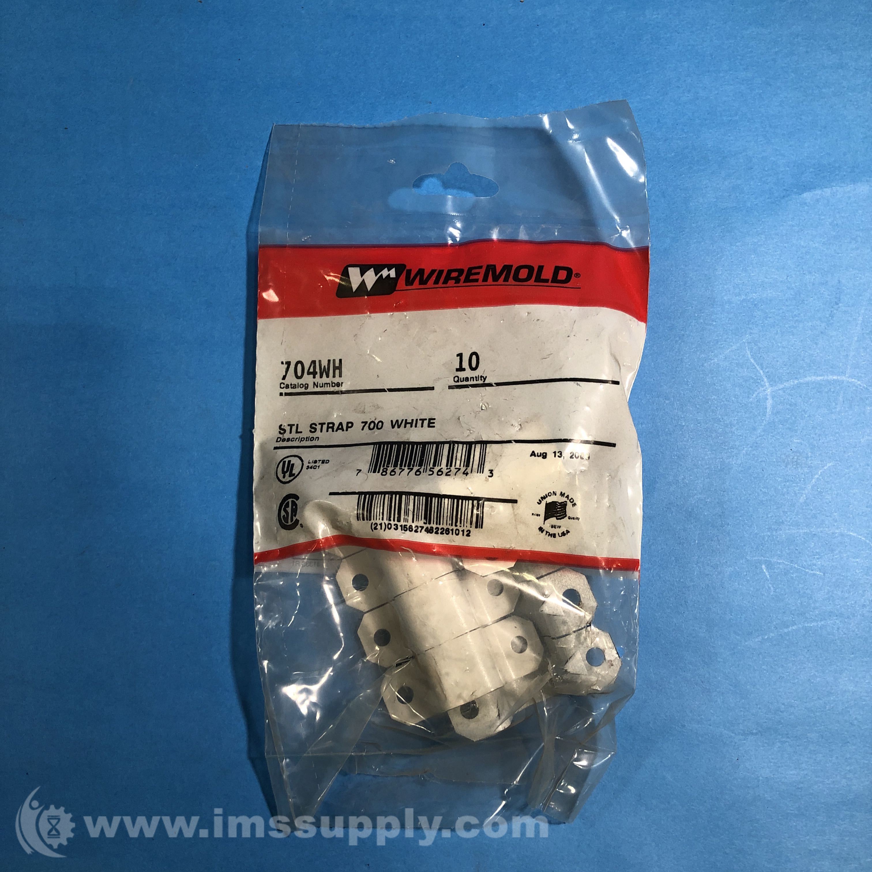 Wiremold 704WH Pack of 10 Raceway Mounting Straps - IMS Supply