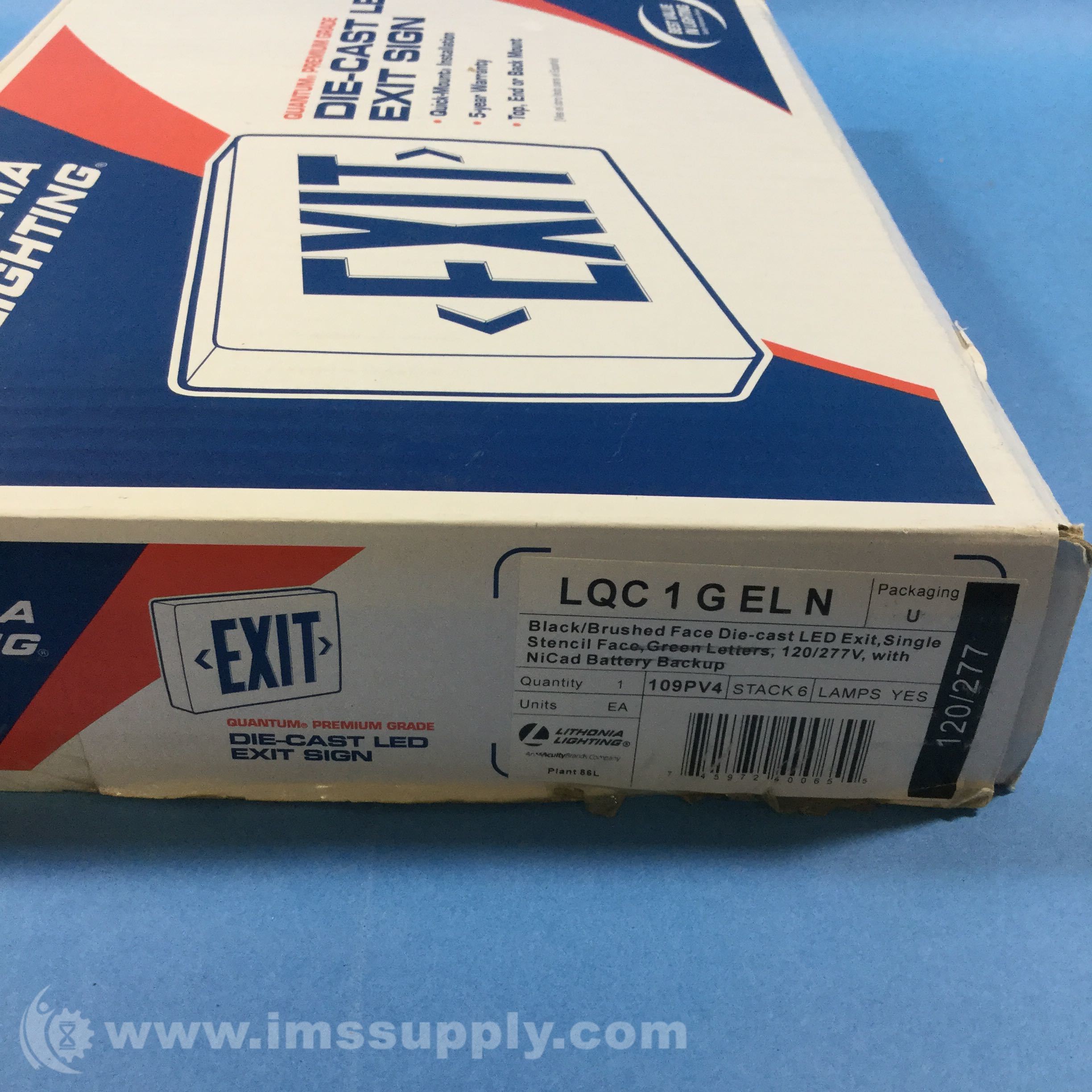 Lithonia Lighting LQC 1 G EL N Black/Brushed Face Die-cast LED - IMS Supply