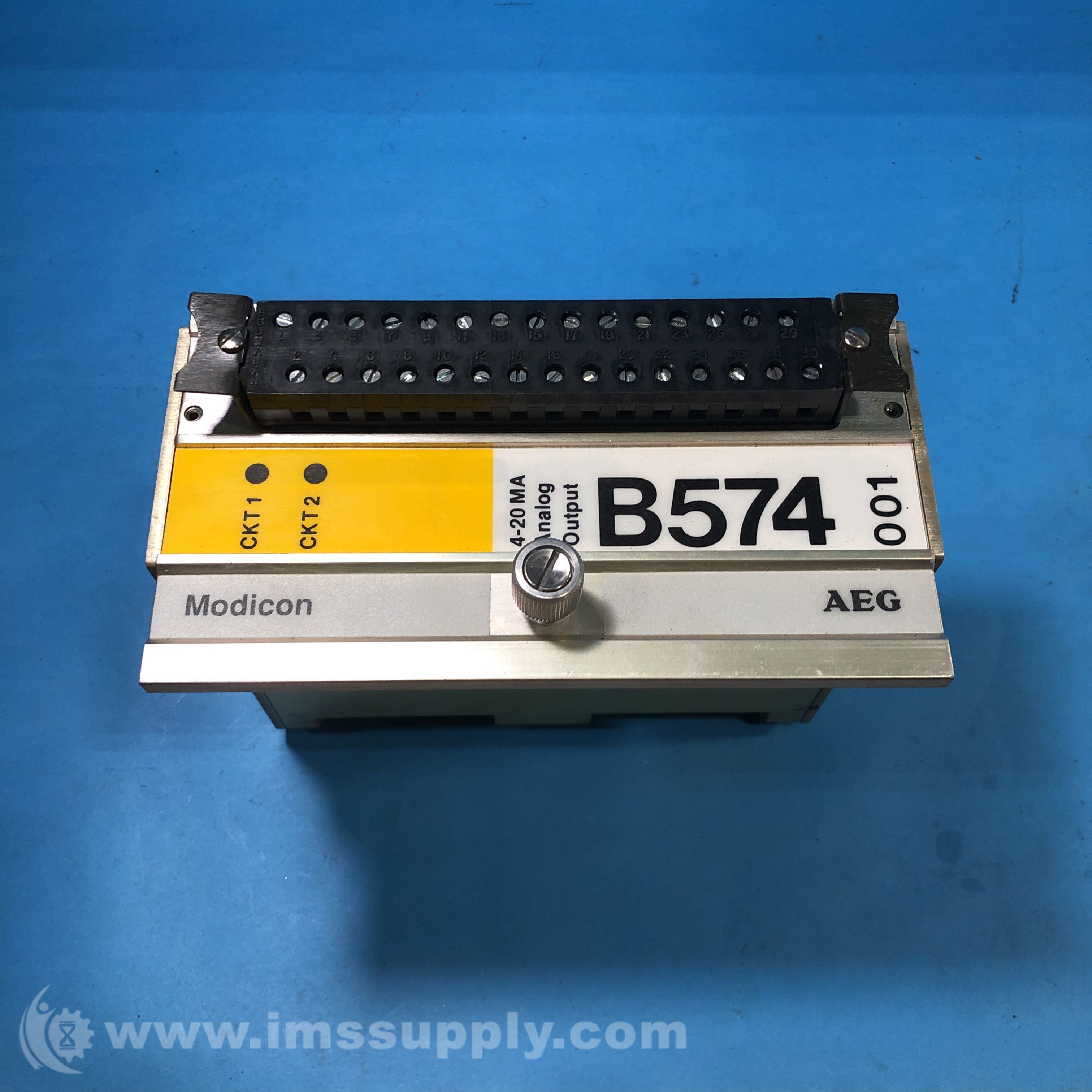 Modicon AS-B574-001 Analog Output Module, 4-20 mA, 2 Output - IMS Supply