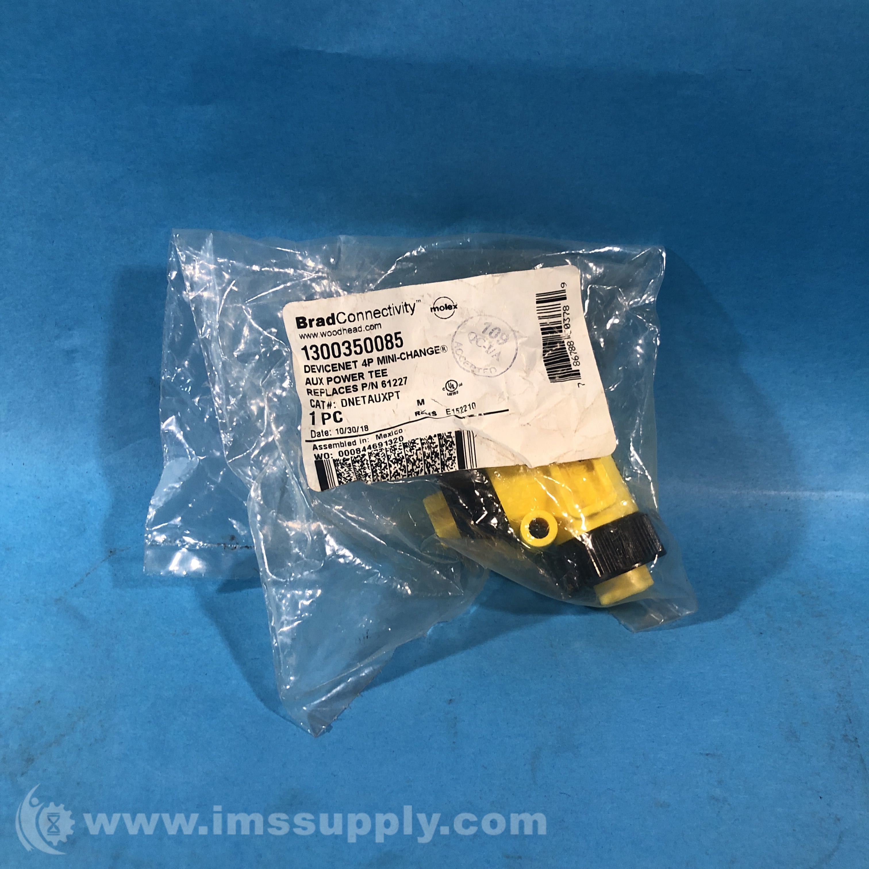 Molex DNETAUXPT 4 POS DEVICENET AUX POWER TEE - IMS Supply