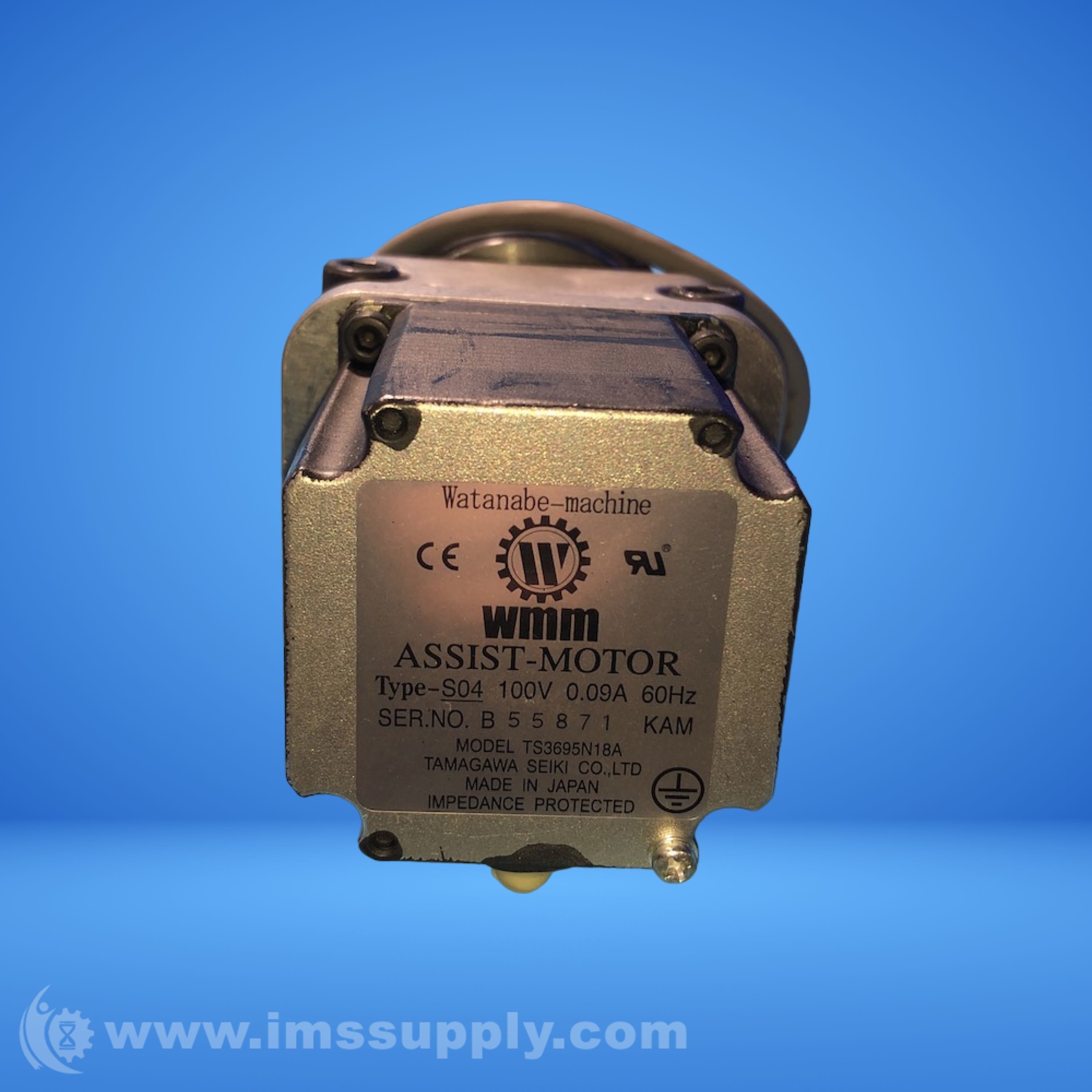 Tamagawa Assist Motor MODEL TS3695N18A - IMS Supply