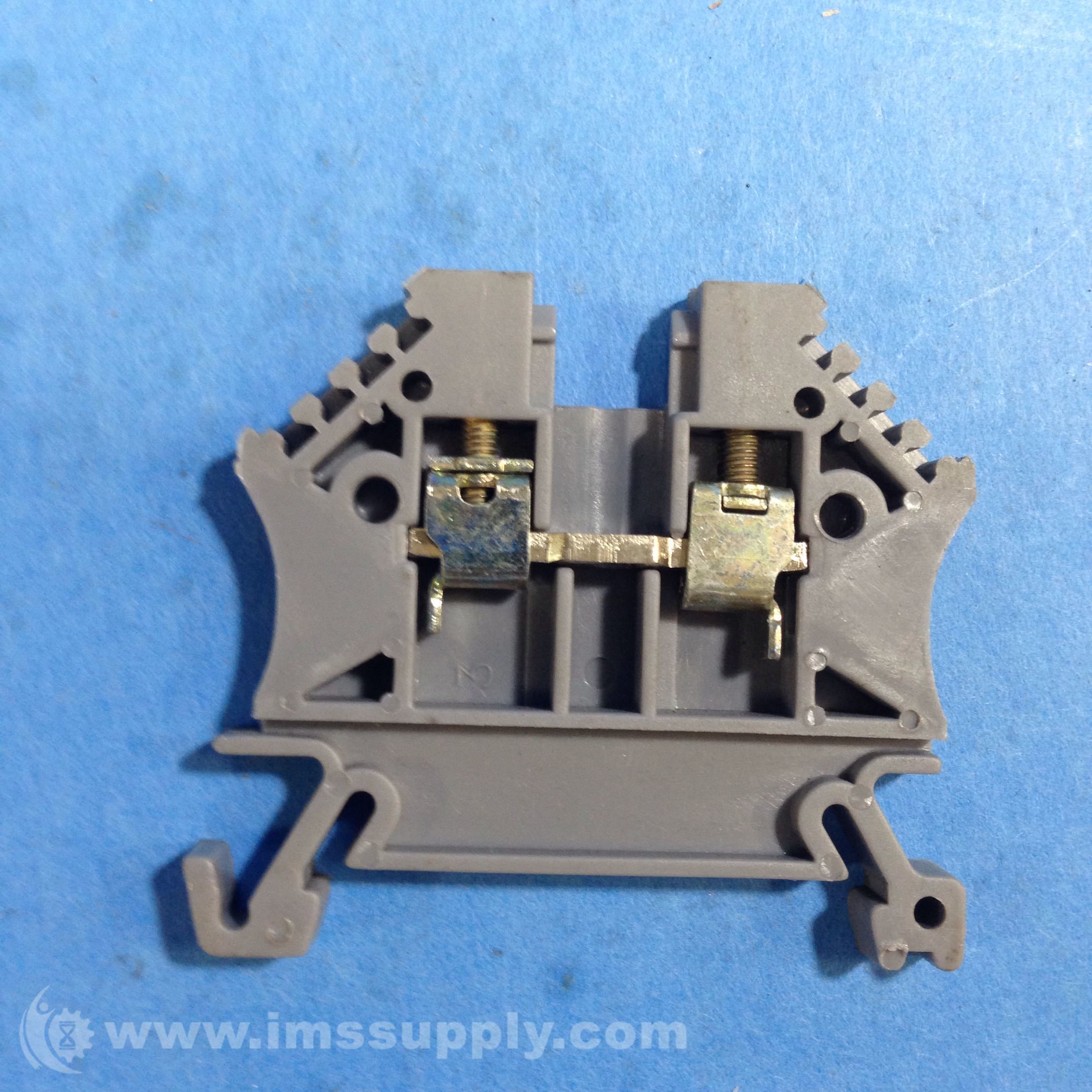 Morsettitalia EURO 2.5 Terminal Block, 2.5 Mm, 24-12 Awg, Gray - IMS Supply