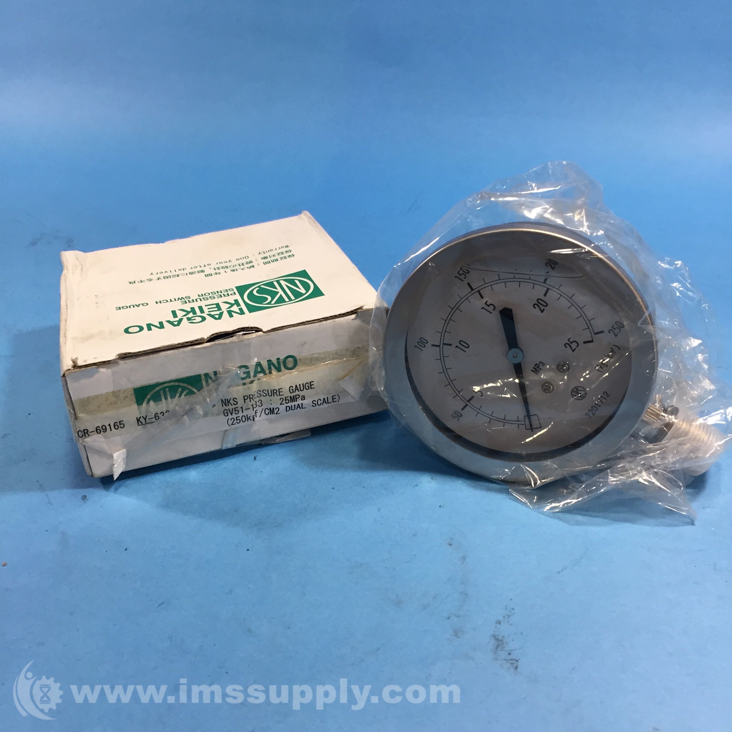 NKS NKS NKS GV51-133 Pressure Gauge, 0-25 MPa - IMS Supply