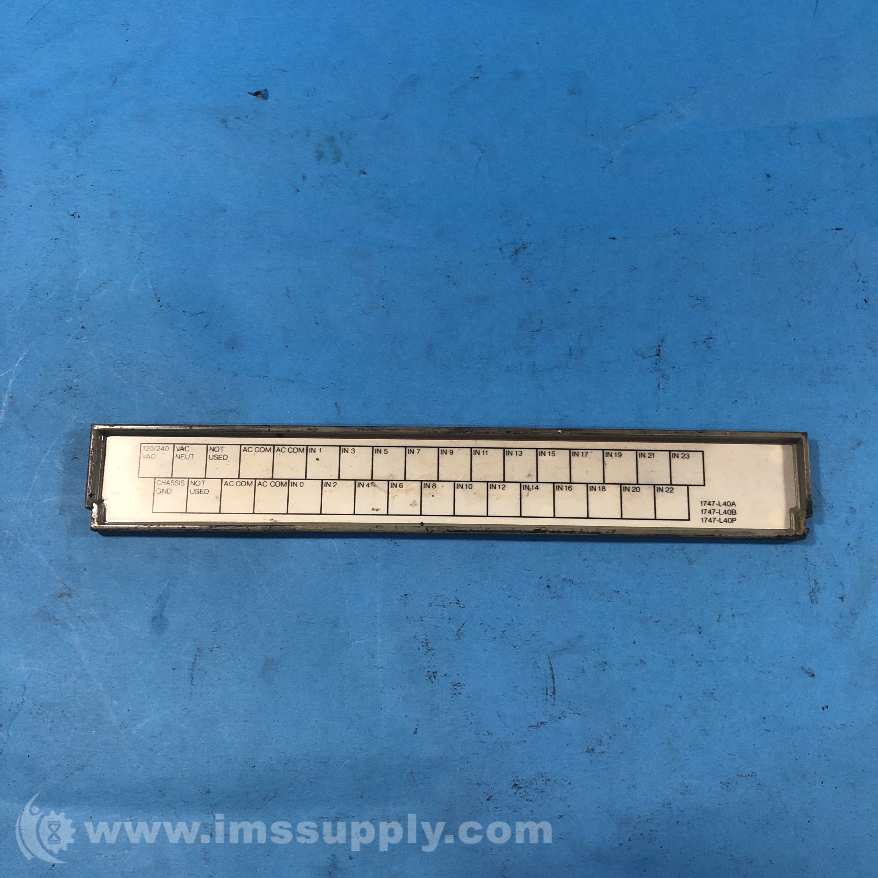 Allen Bradley Processor Unit Label Plate - IMS Supply