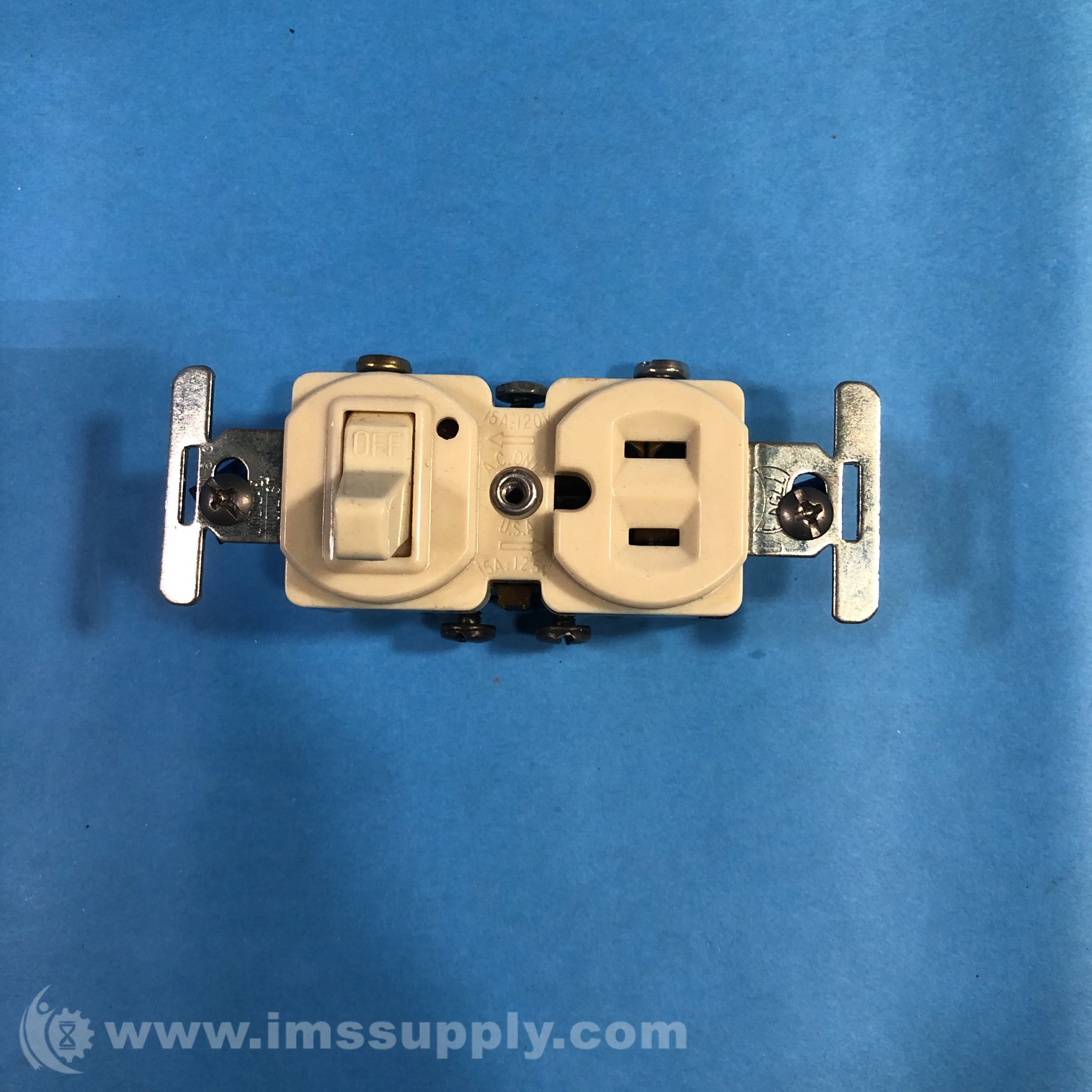 Eagle 274V Ivory Duplex Combination Switch Outlet - IMS Supply