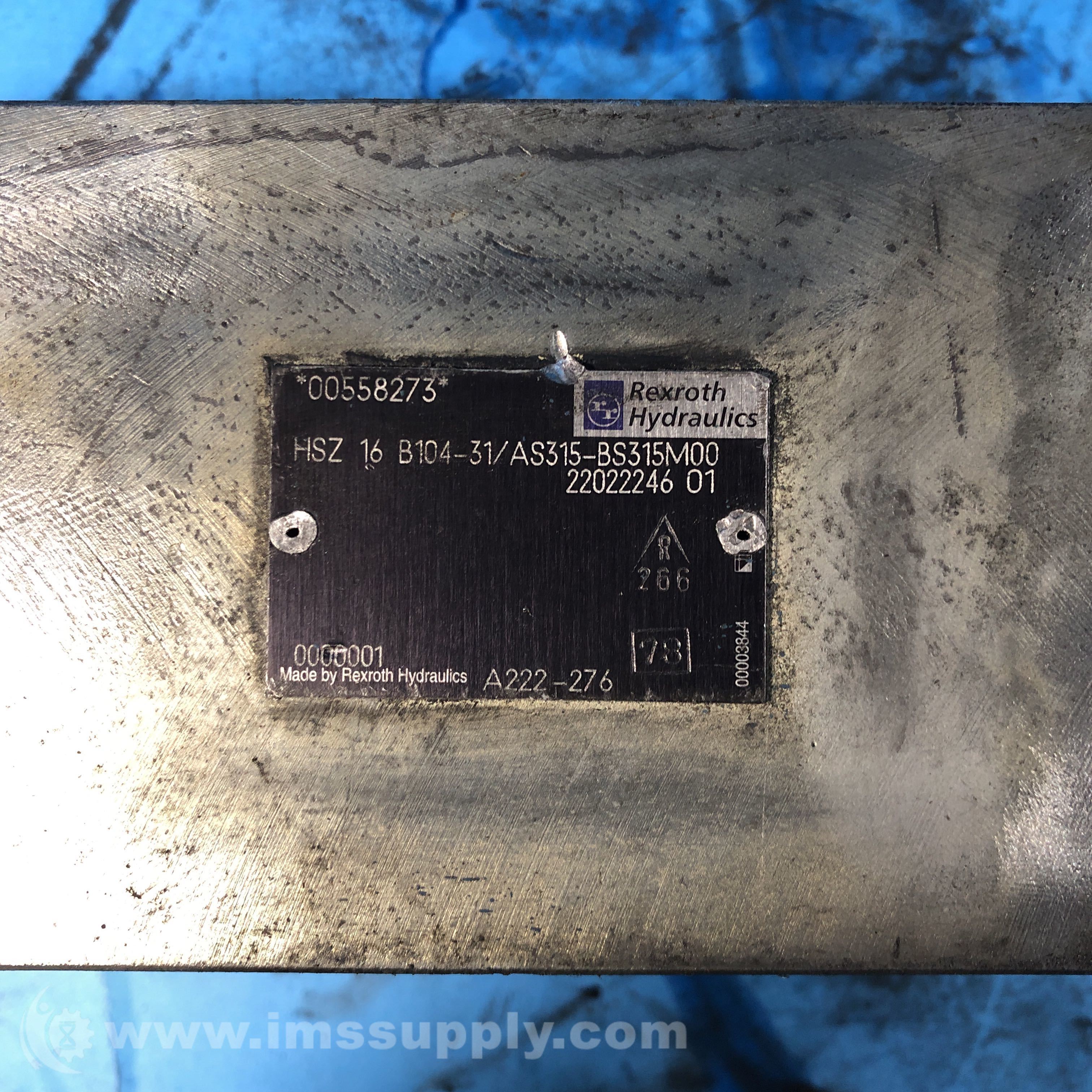 Rexroth HSZ 16 B104-31/AS315-BS315M00 Hydraulic Valve - IMS Supply