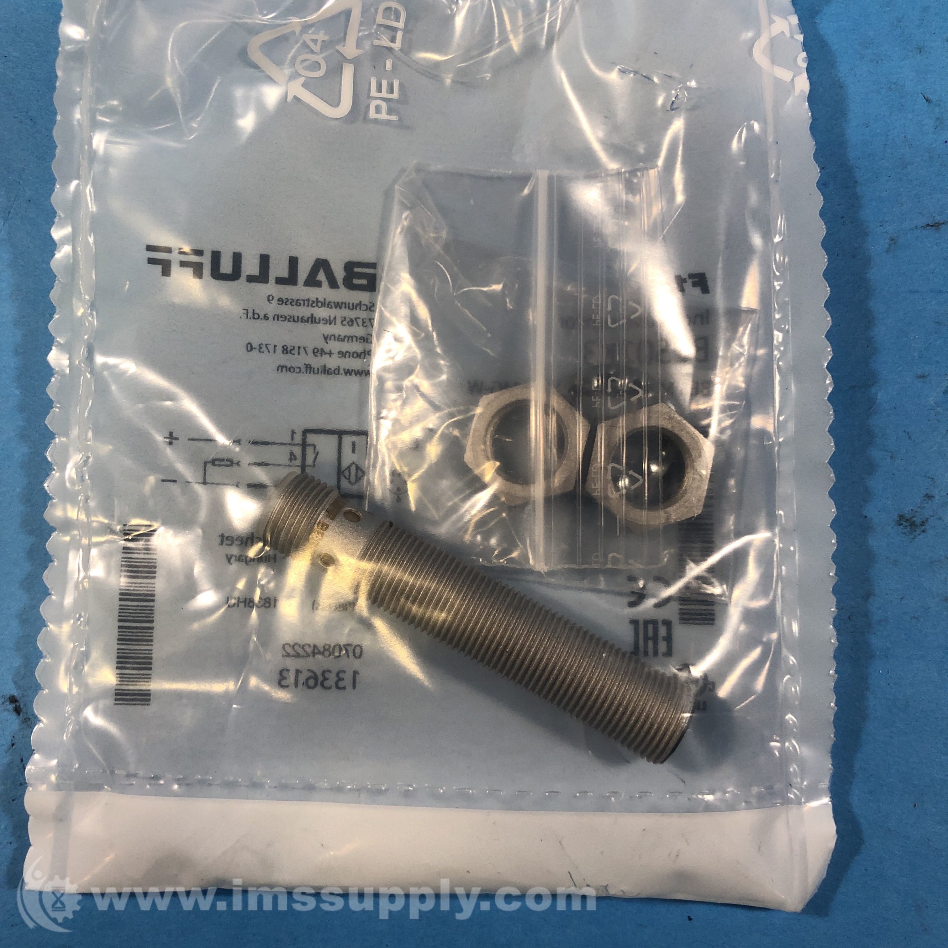 Balluff BES02K3 Inductive Sensor, 3mm Range, M12 Flush, PNP-NO - IMS Supply