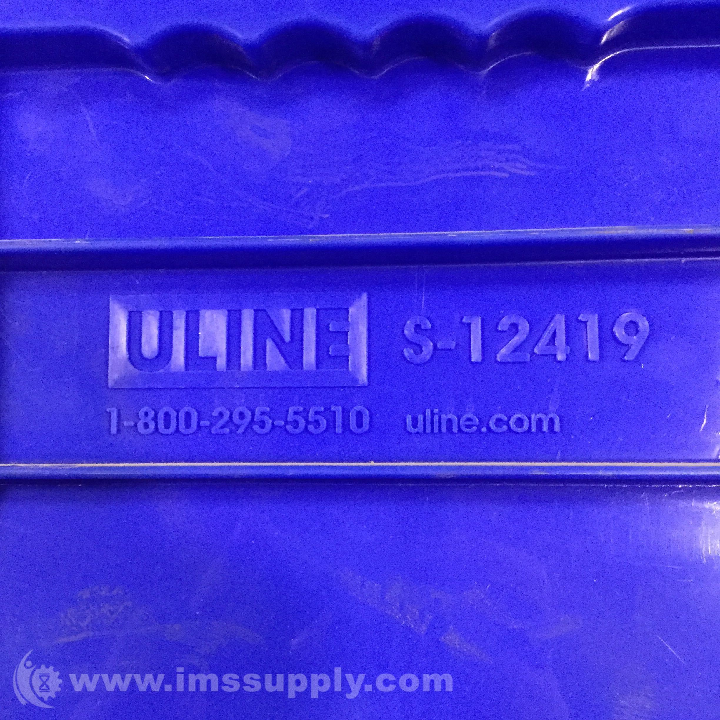 Uline S-12419 Blue Stackable Bin - IMS Supply