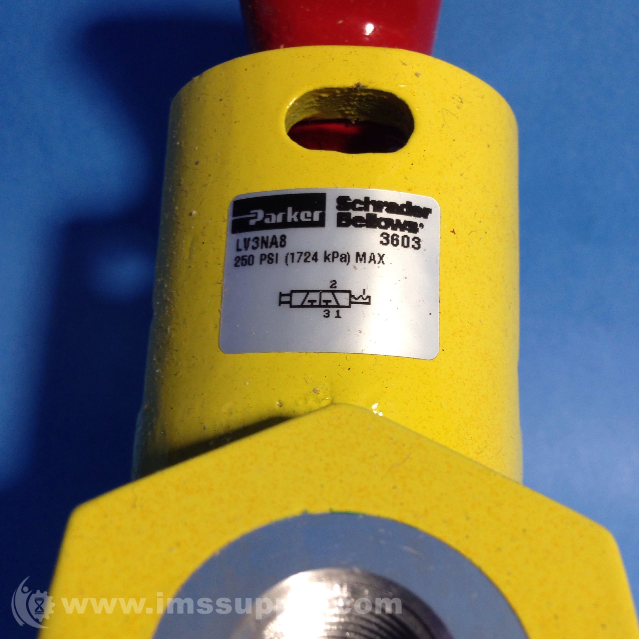 Parker LV3NA8 Bellows Lockout Valve 3/8 Inch - IMS Supply