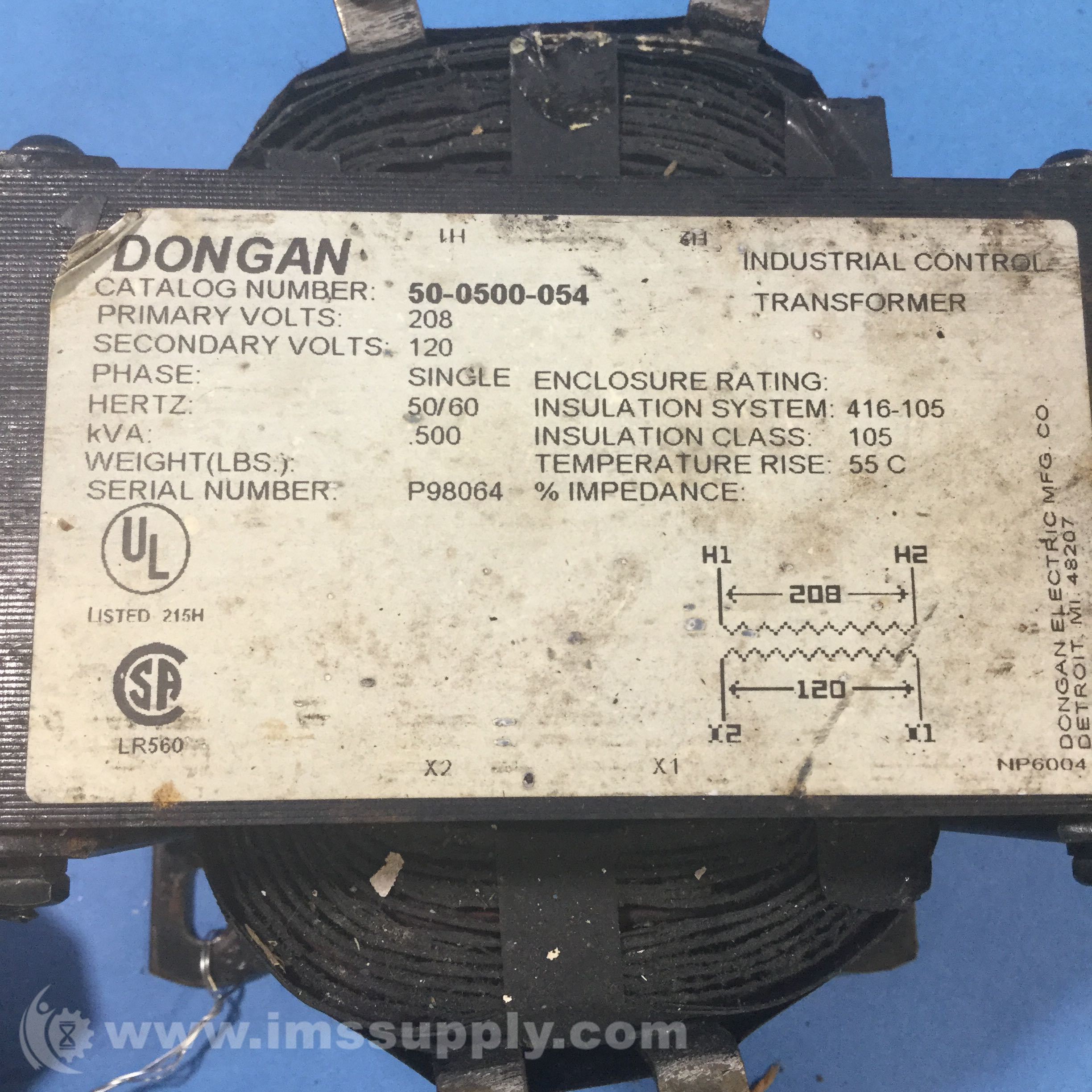 Dongan 50-0500-054 500kVA Industrial Control Transformer - IMS Supply