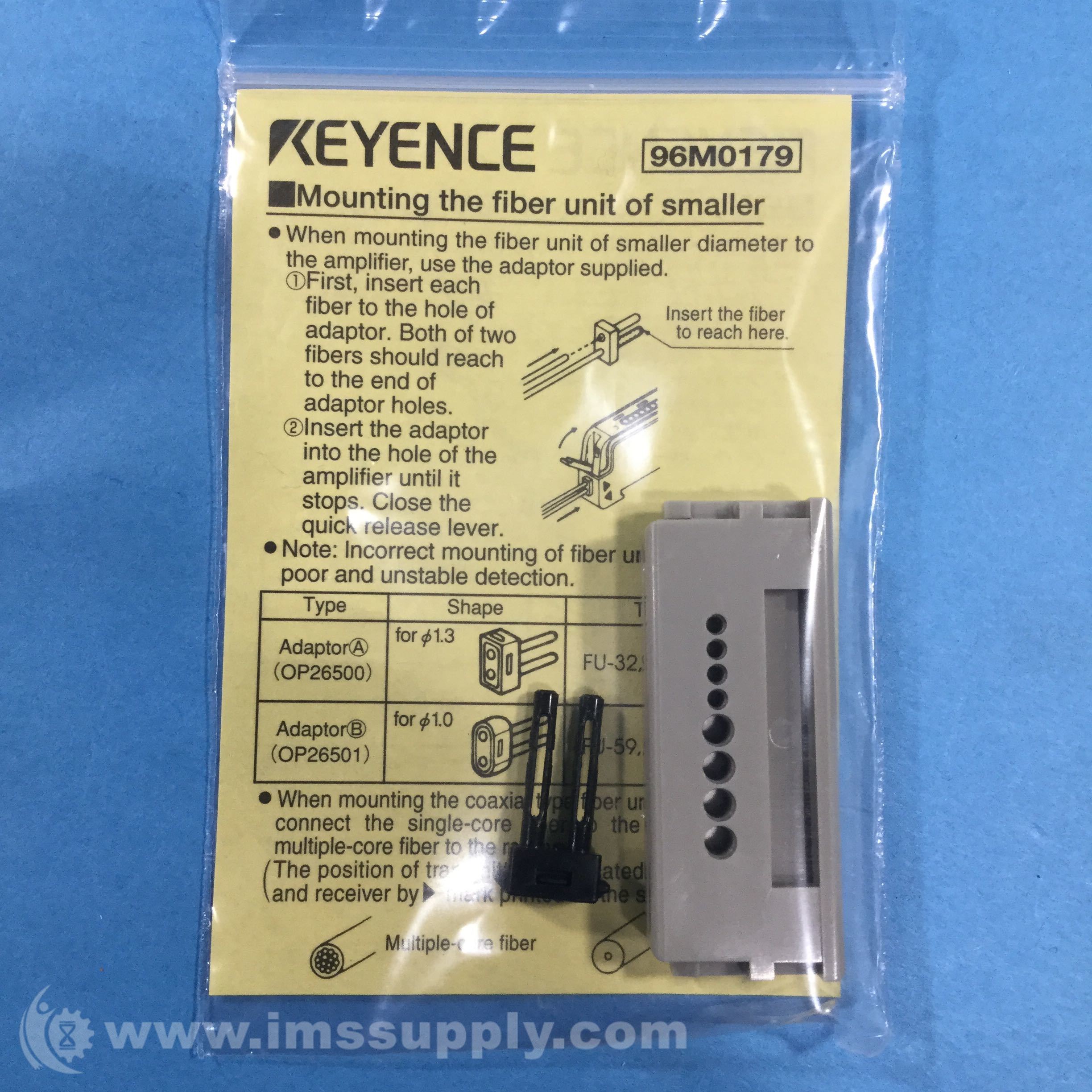 Keyence FU-10 Reflective Fiber Unit, Photoelectric Sensor - IMS Supply