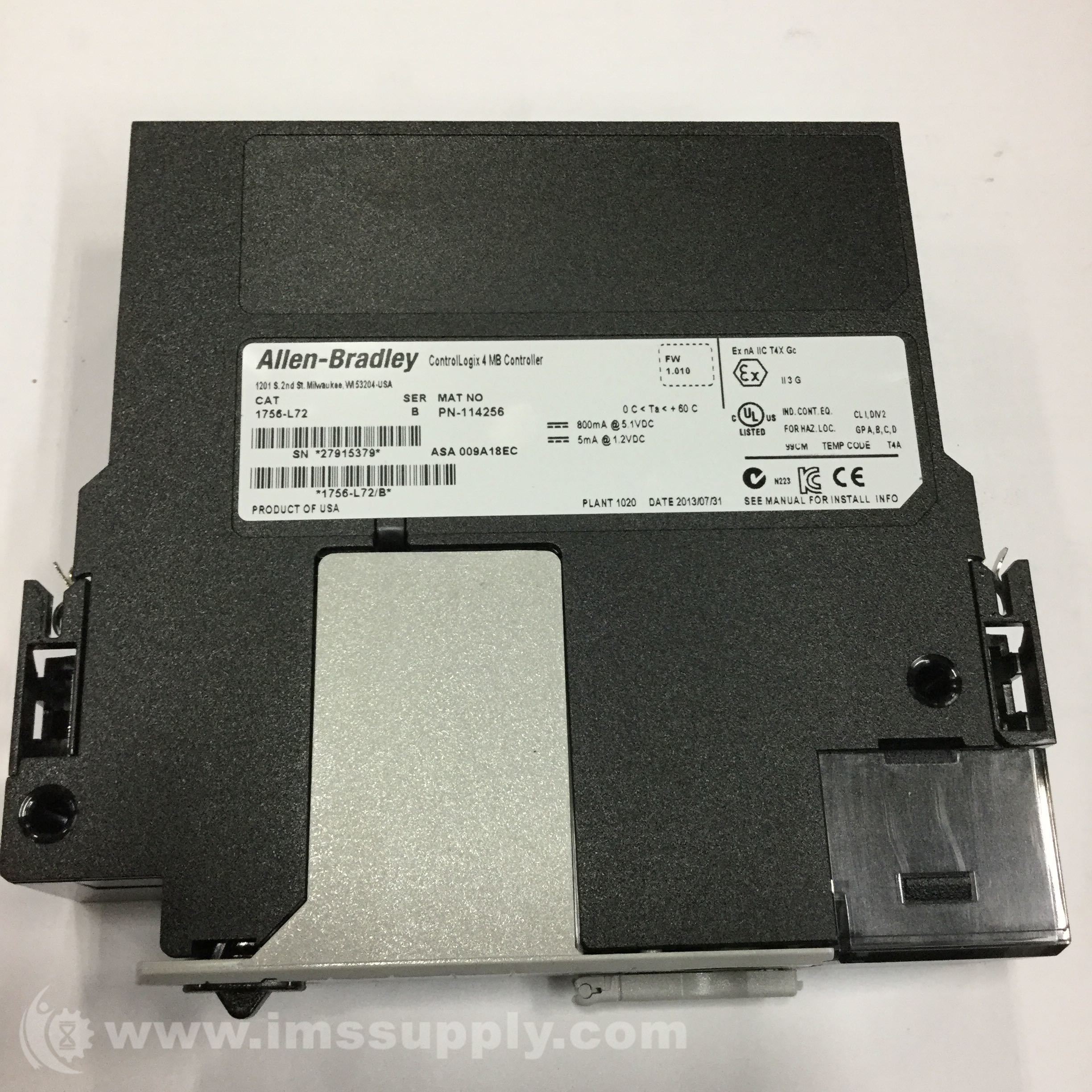 Allen Bradley 1756-L72 Control Logix Processor - IMS Supply