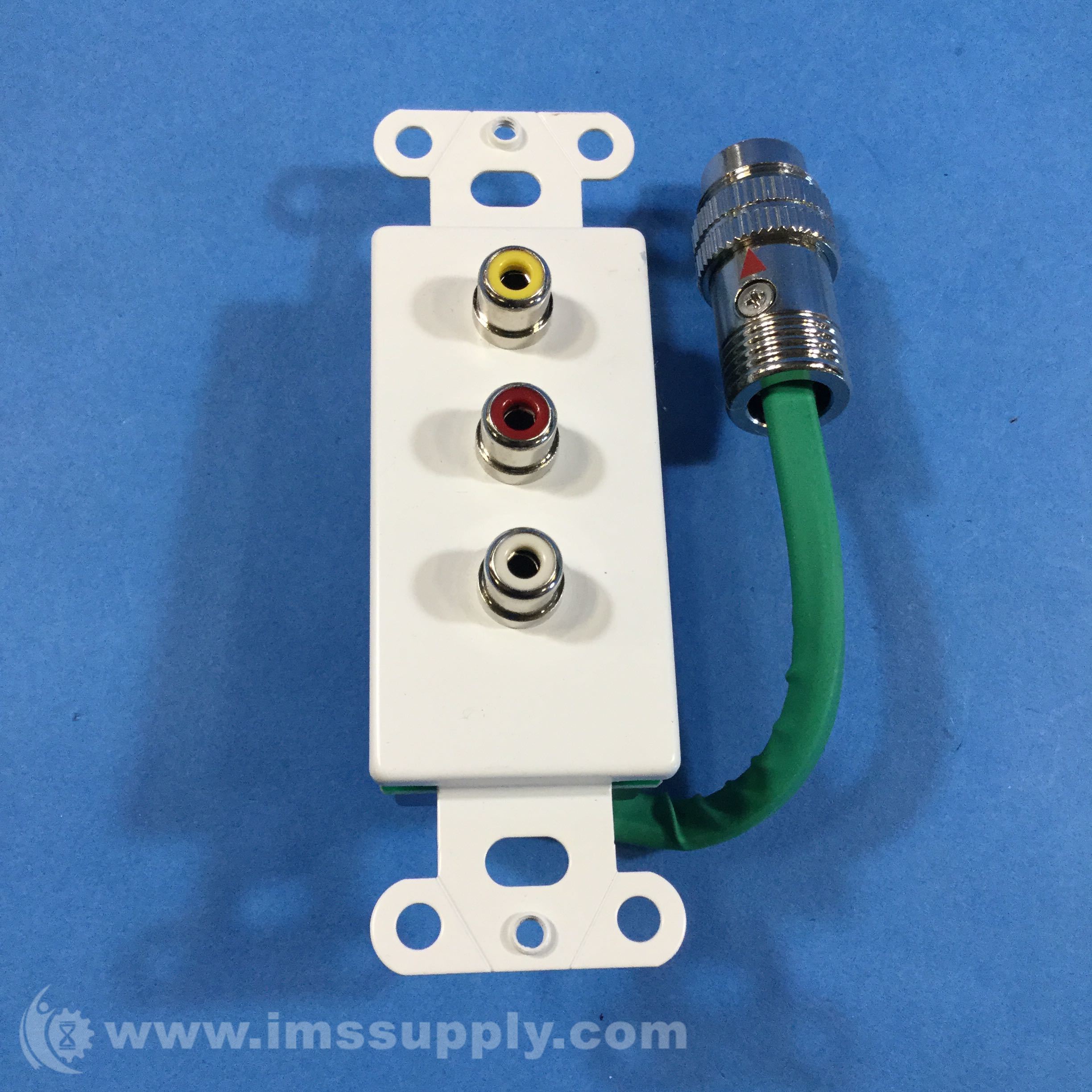 RapidRun 40740 Composite Video + Stereo Audio Wall Plate - IMS Supply