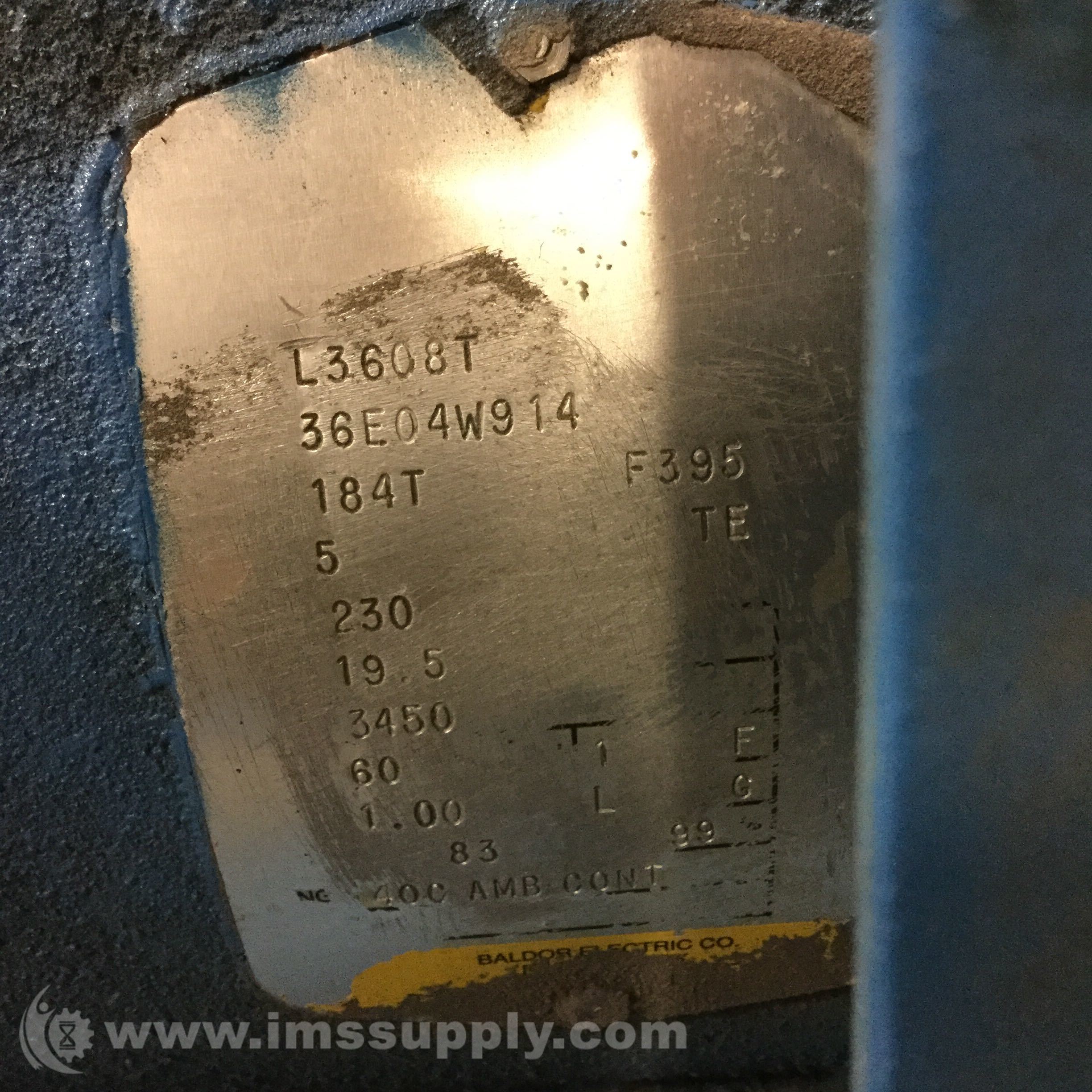 Baldor L3608T Motor - IMS Supply