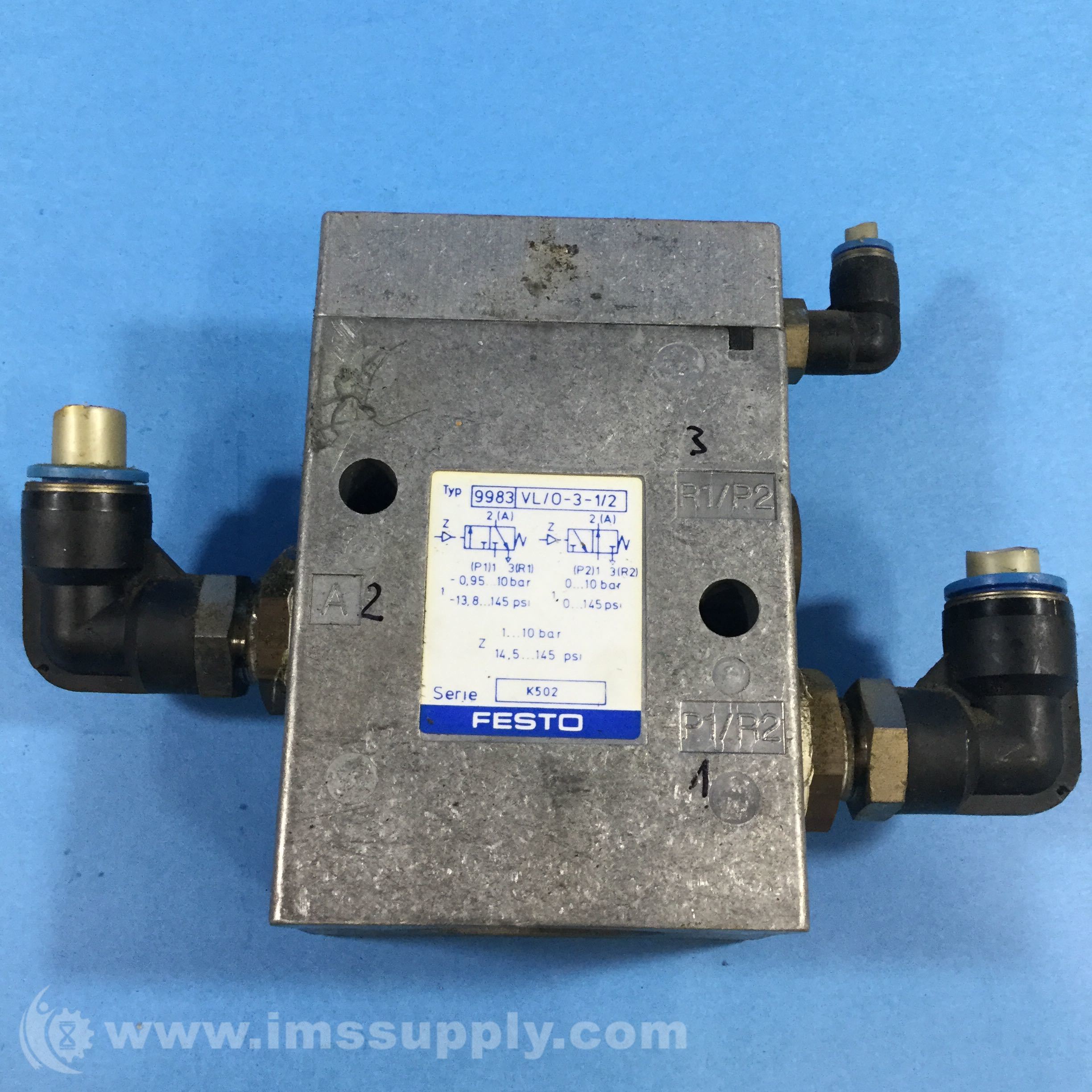 Festo 9983 Pneumatic Valve - IMS Supply