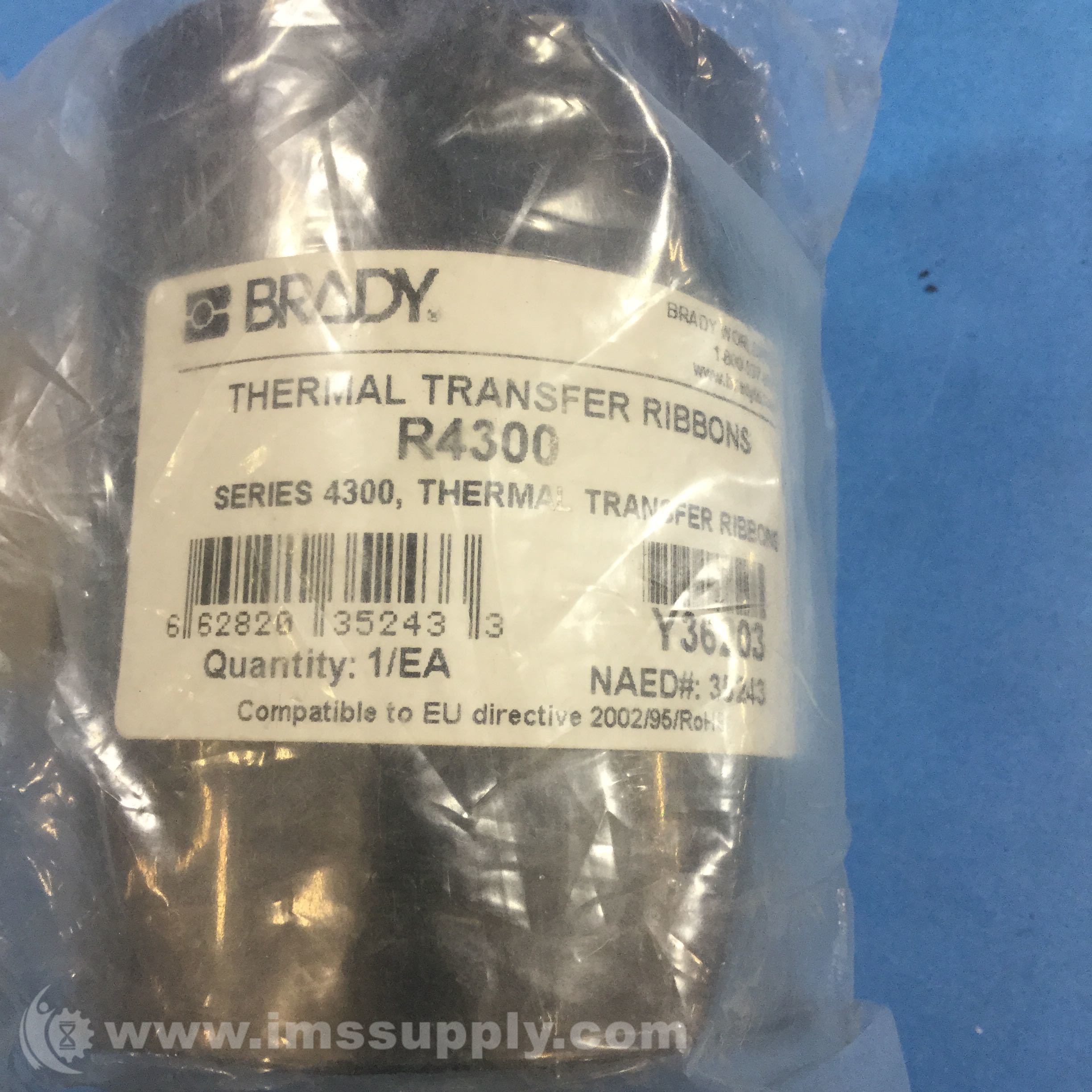 Brady R4300 Series 4300, Thermal Transfer Ribbon - IMS Supply