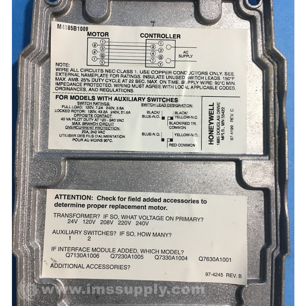 Honeywell M4185B1009 Modutrol IV Motor - IMS Supply
