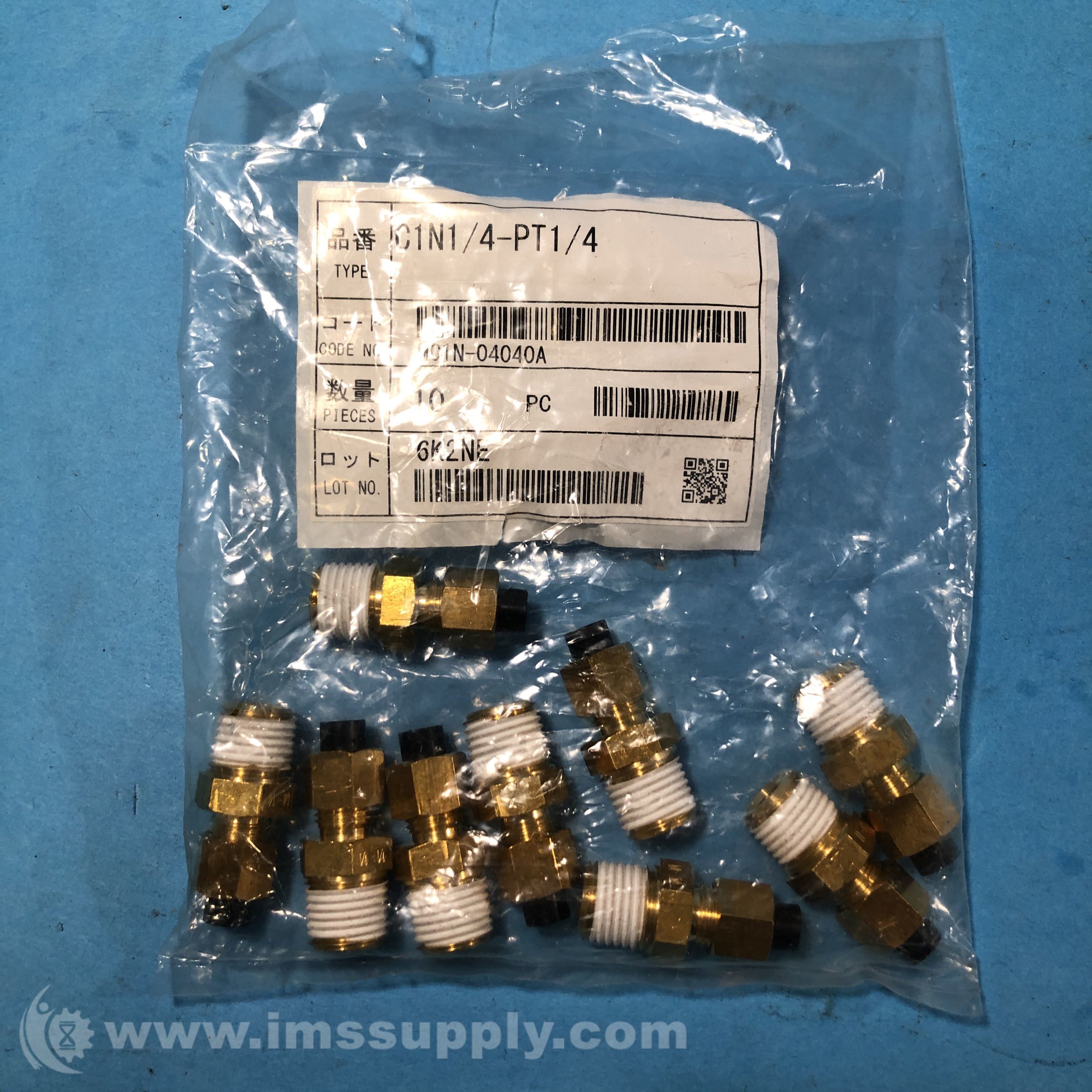 Nitta C1N1/4-PT1/4 Bag of 10 Insert Connectors - IMS Supply