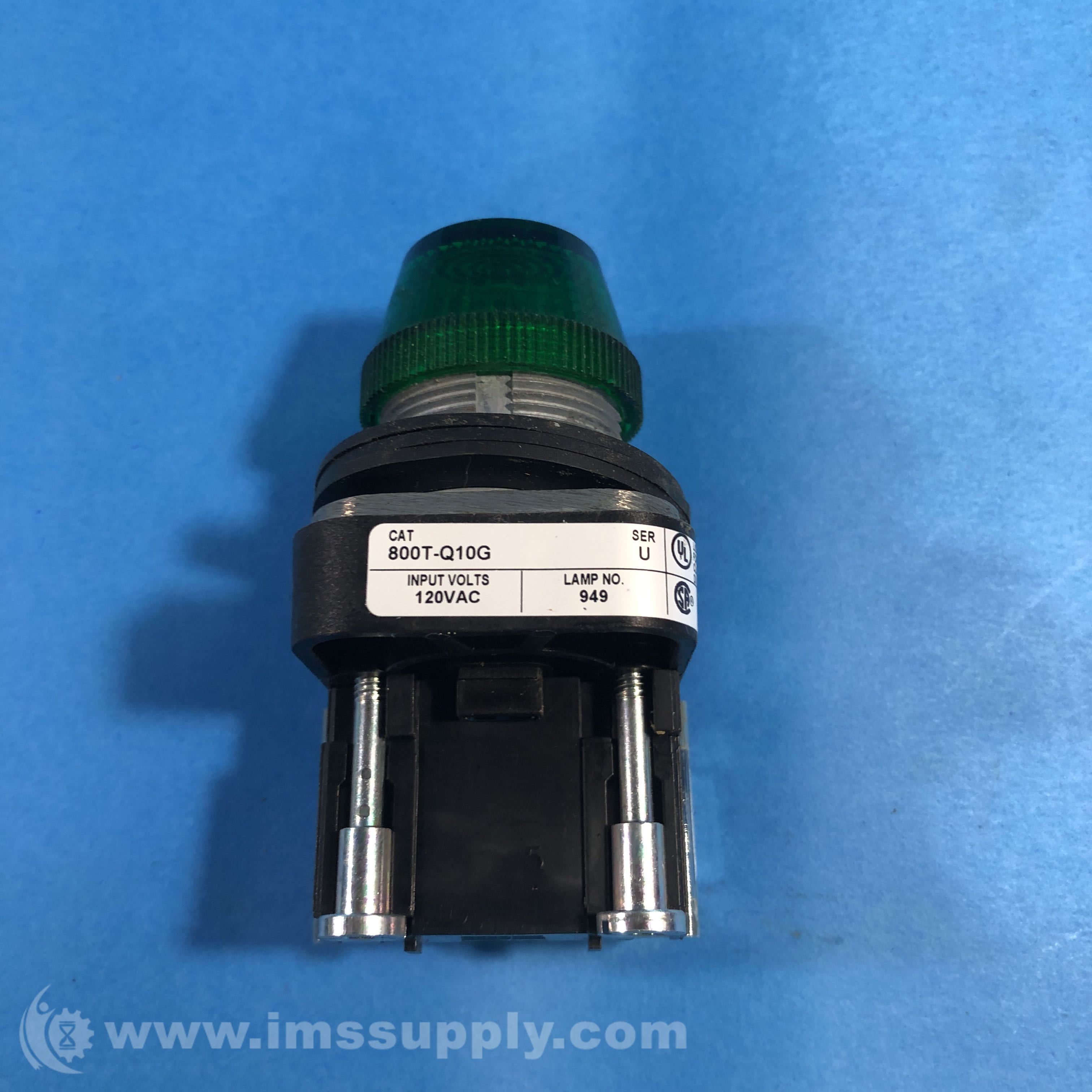 Allen Bradley 800T-Q10G 800T PB, 30mm Pilot Light,120V AC/DC - IMS Supply