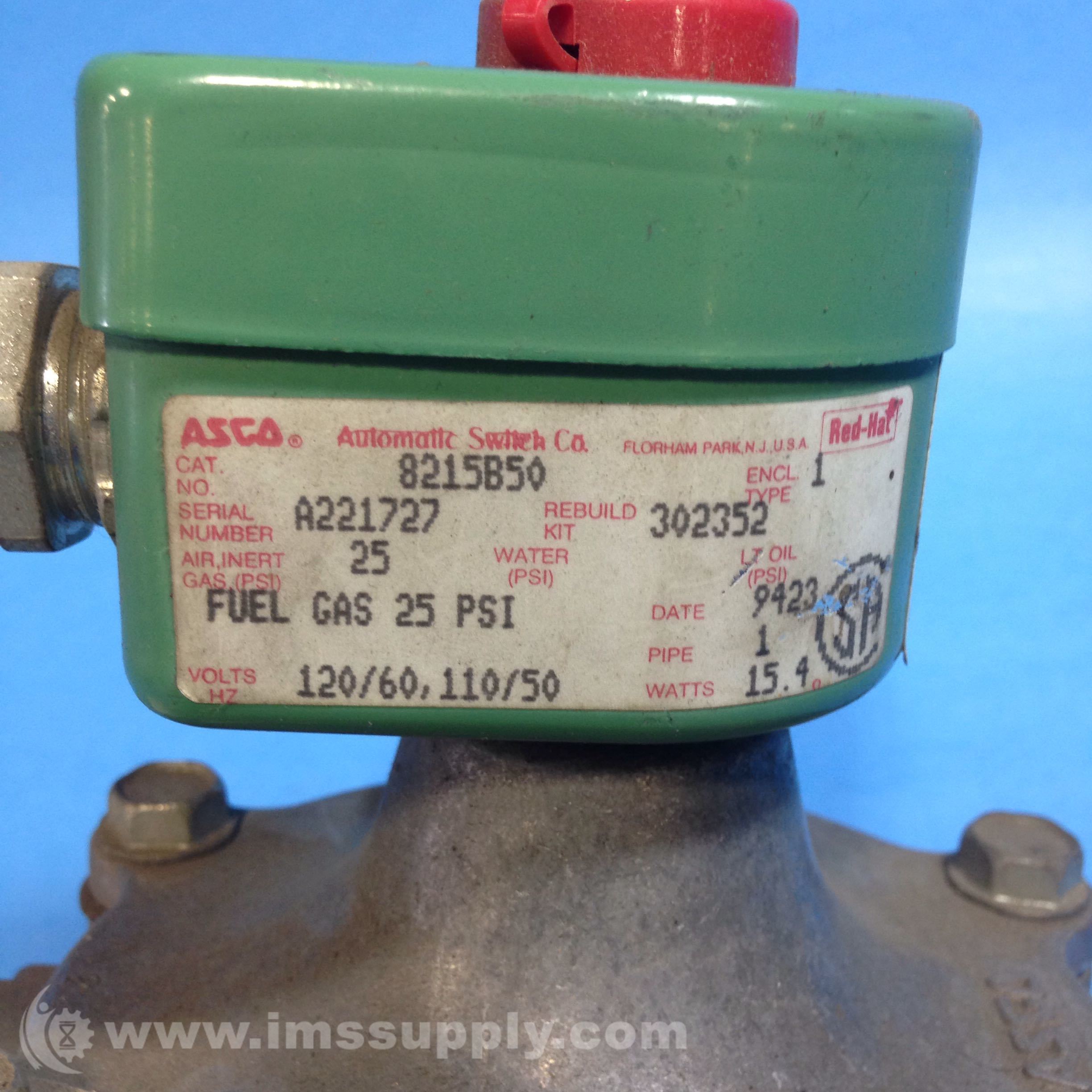 Asco 8215B50 Solenoid Valve 2Way 120V/60HZ - IMS Supply