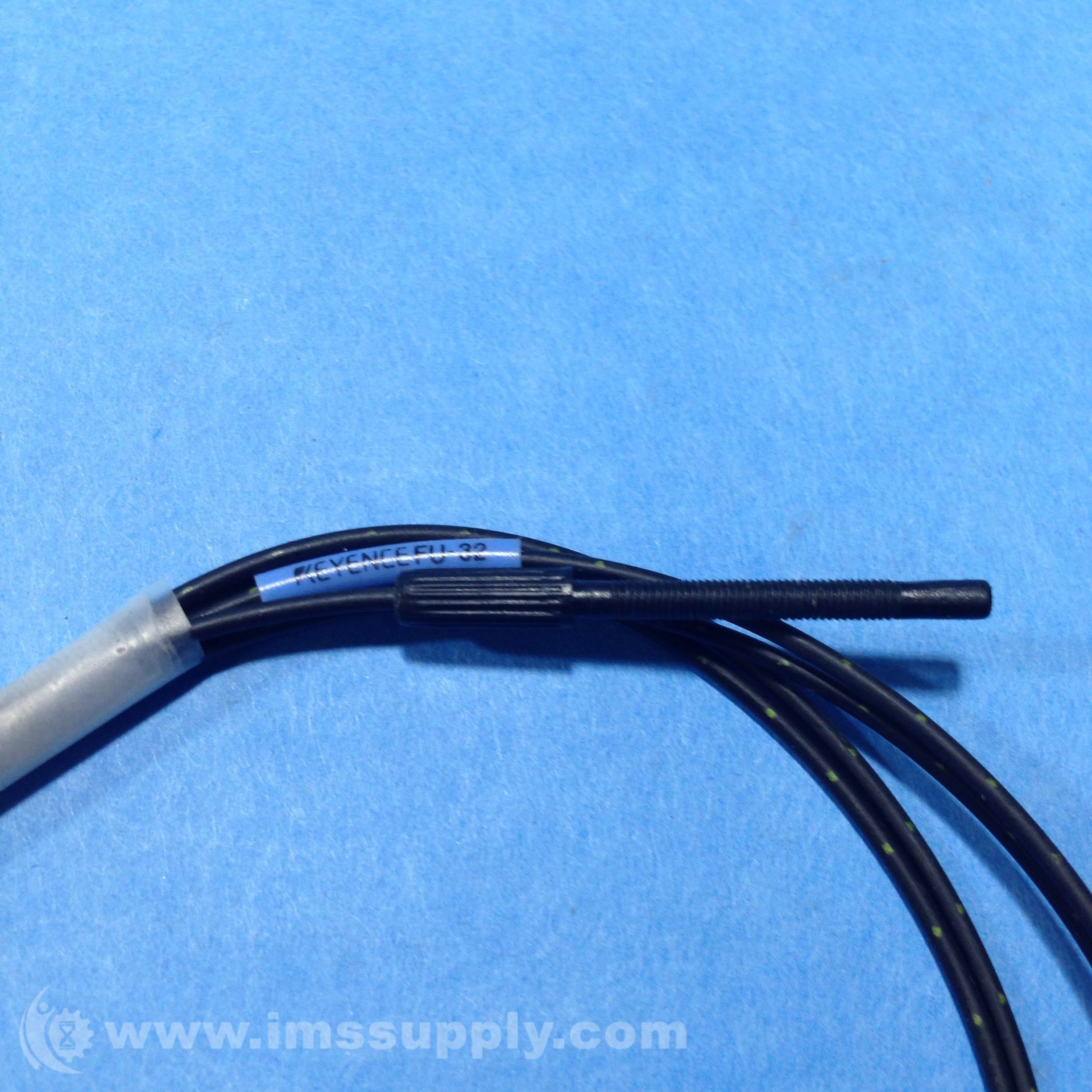 Keyence Corp FU-32 Photoelectric Sensor 80mm Range 1M Cable - IMS Supply