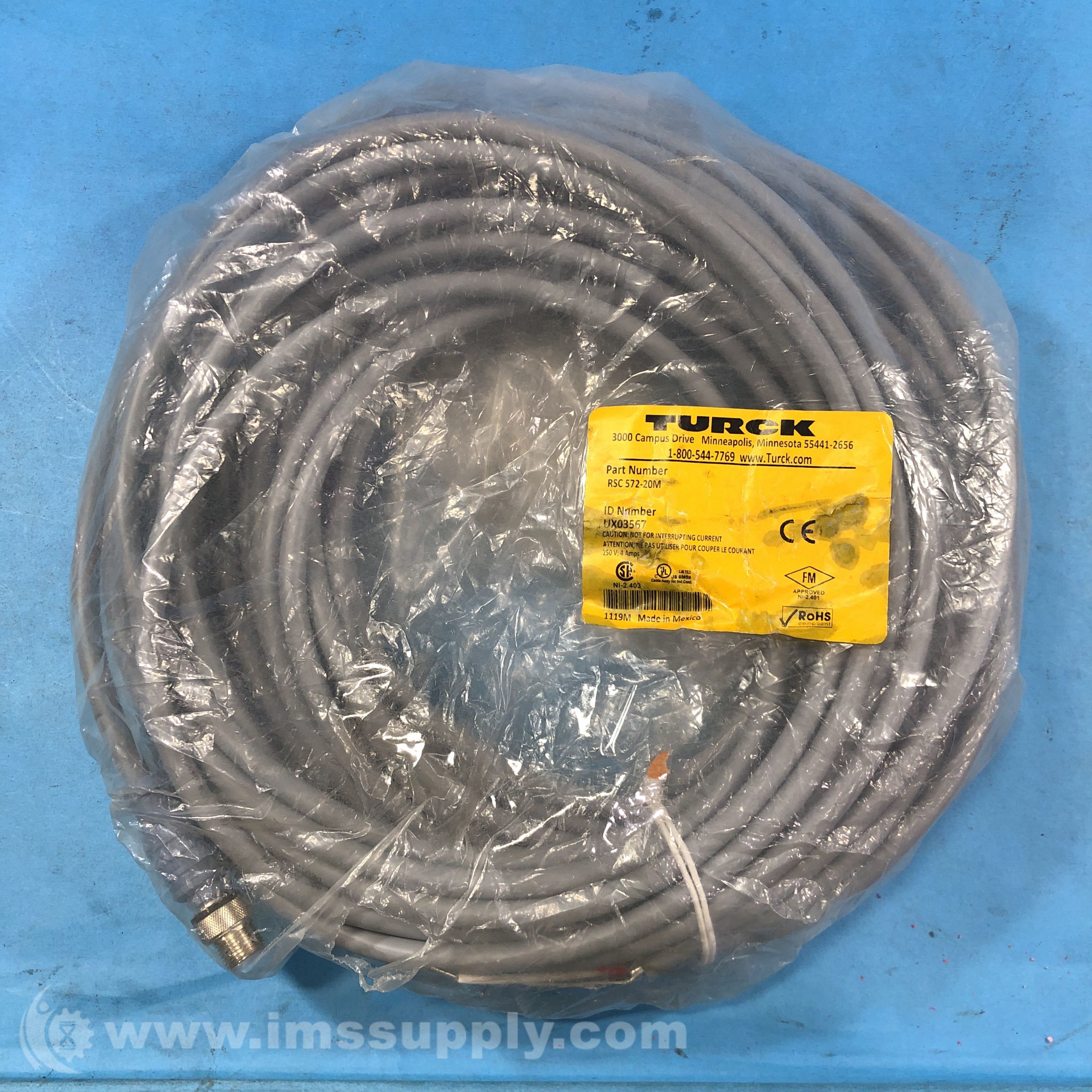 Turck RSC 572-20M DeviceNet Single-ended Cable / Cordset - IMS Supply