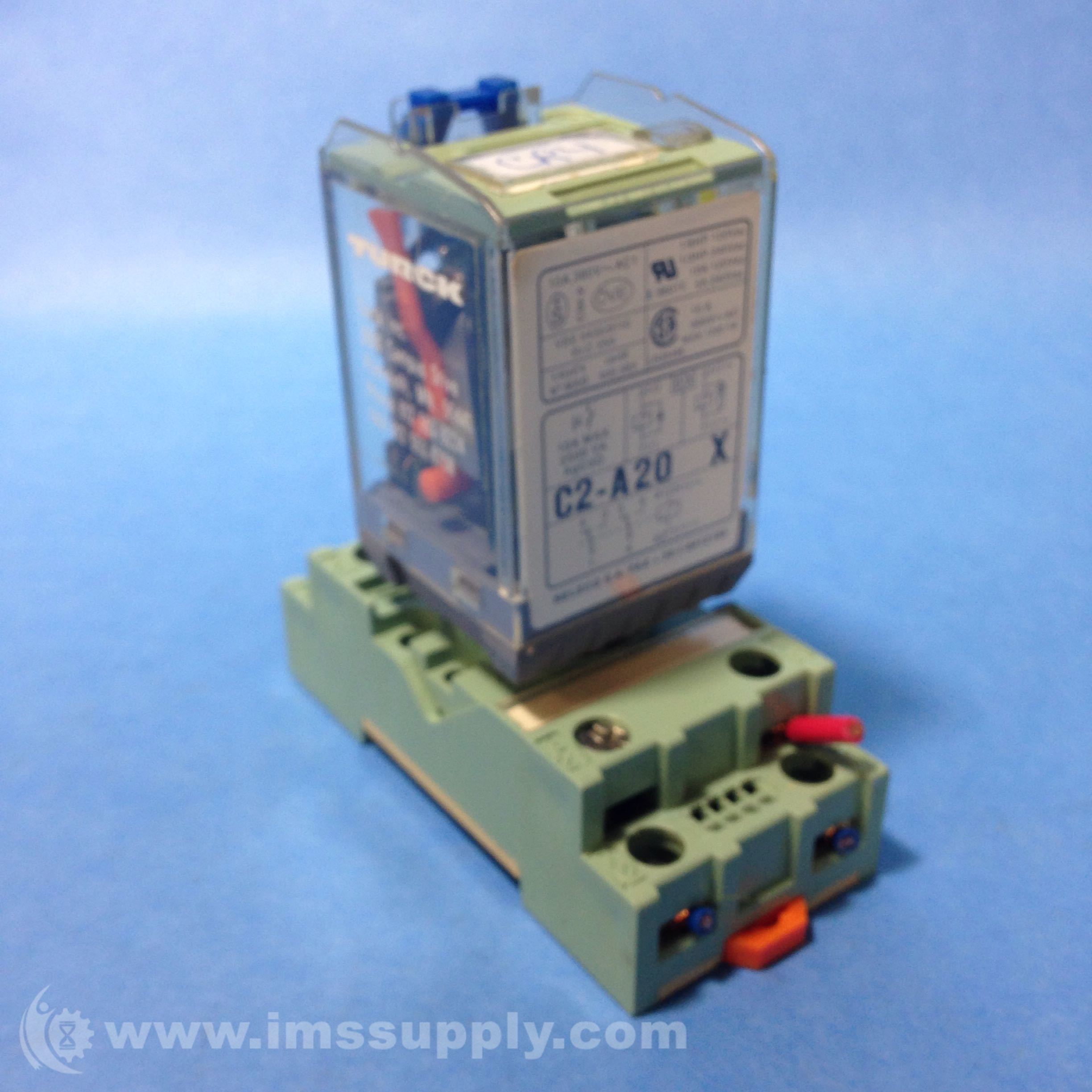 Releco C2-A20X Relay, Releco MR-C, C2-A20X/AC120V, DPDT, 120VAC - IMS Supply