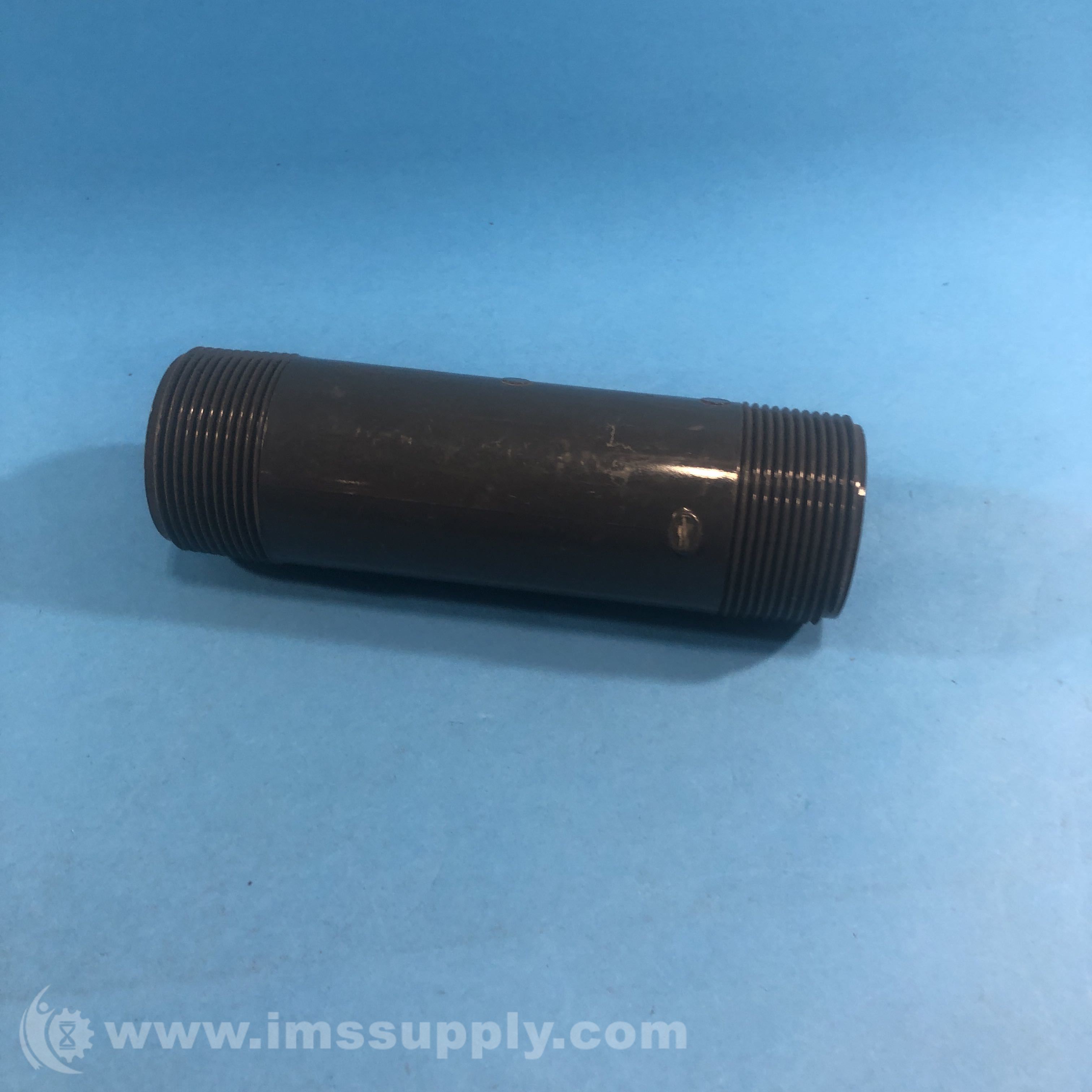 6 inch Grey Threaded on Both Ends PVC Pipe Nipple - IMS Supply