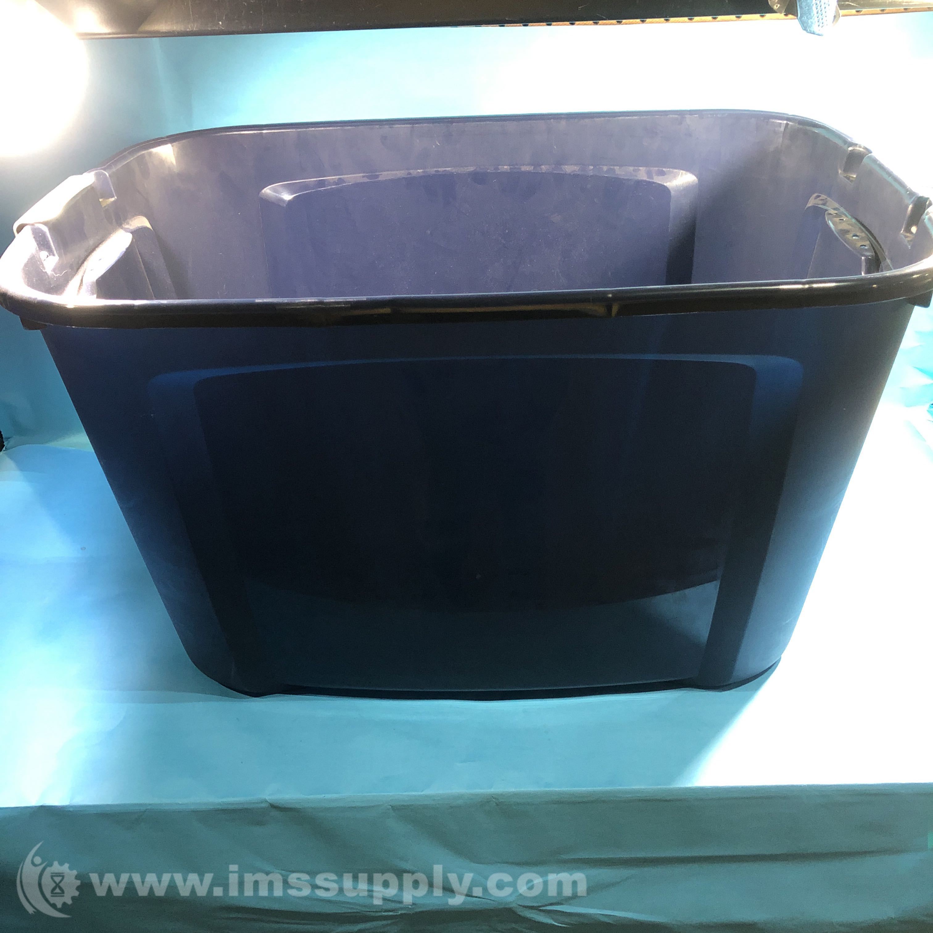 Bella Storage Solution Plastic Storage Tote, 32 Gal Locking Lid - IMS ...